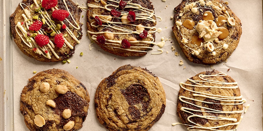Chewy cookies met pure chocolade en gezouten boter