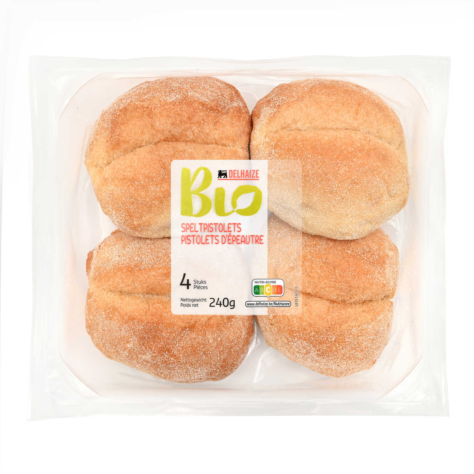 Delhaize | Bio | Speltpistolet | Bio | 4 x 60 gr | Delhaize