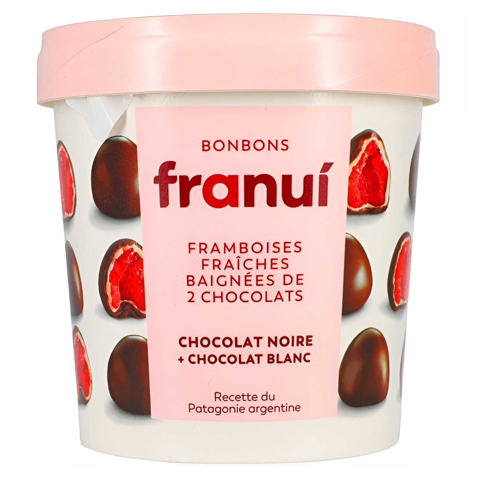 Franui | Framboos | Pure chocolade | 150 gr | Delhaize