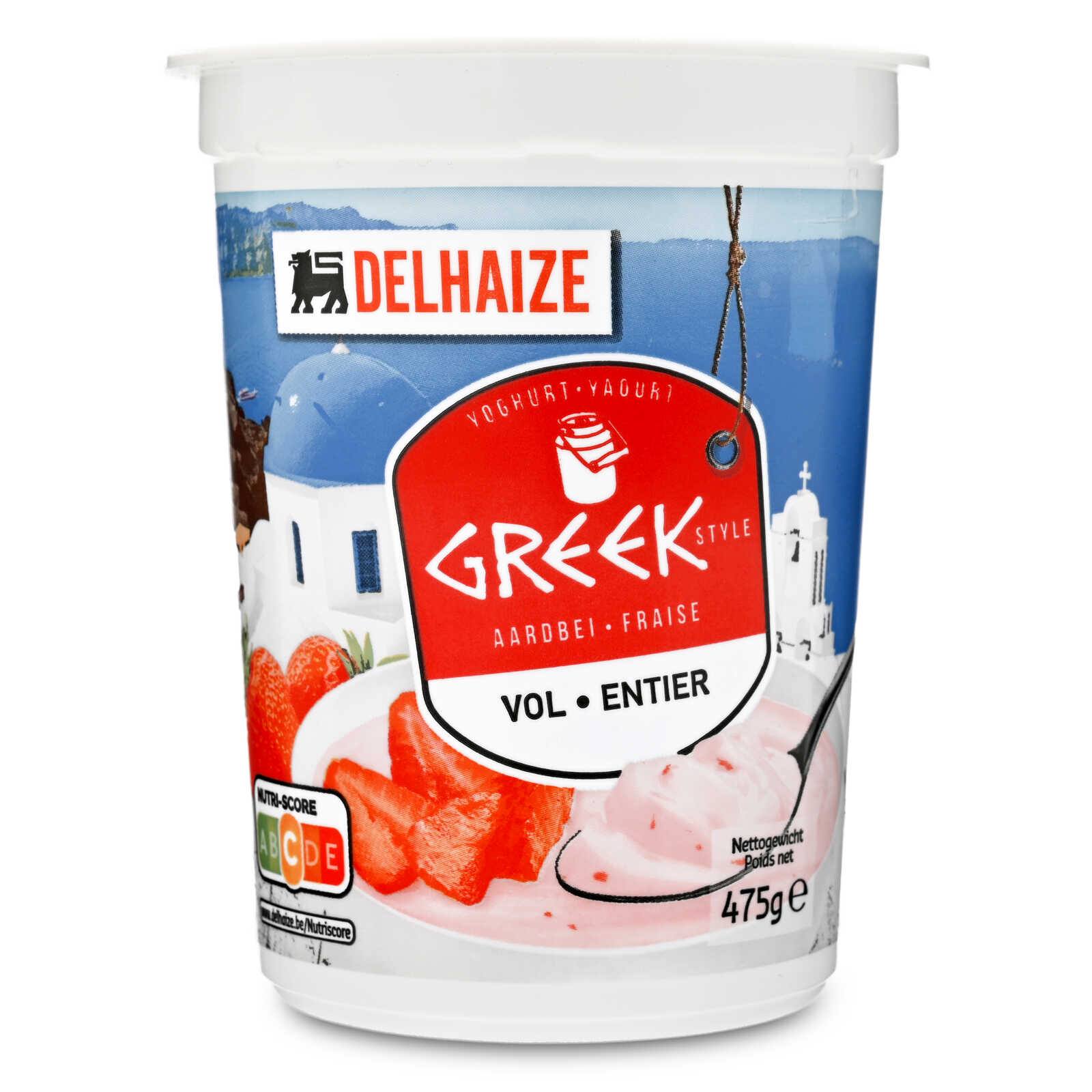 Delhaize | Yaourt | Greek Style | Fraise | 475 gr | Delhaize