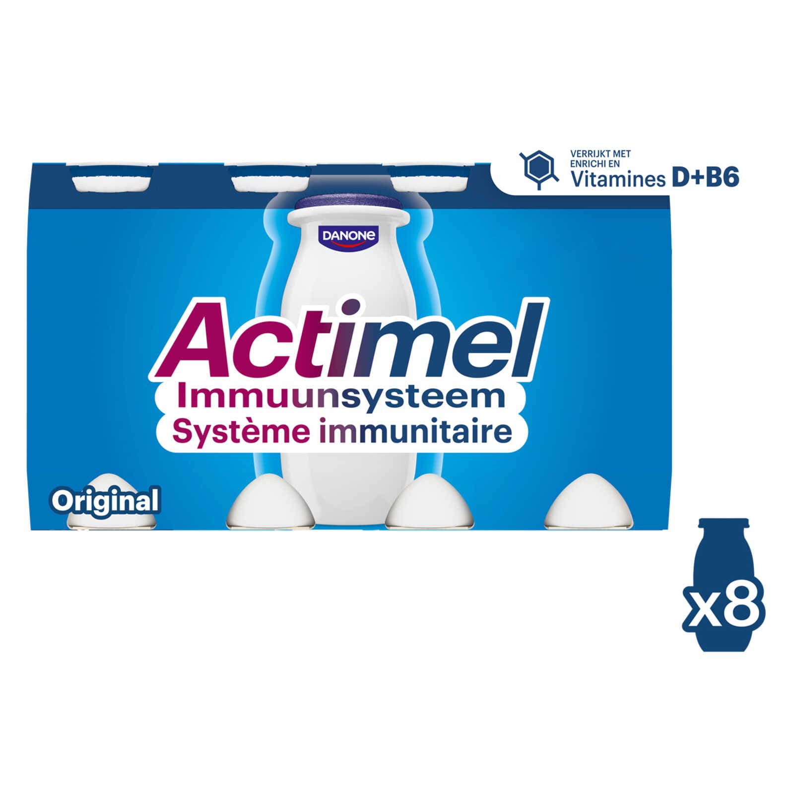 Actimel | Yaourt à boire | Original | Immunité | 8 x 10 cl | Delhaize