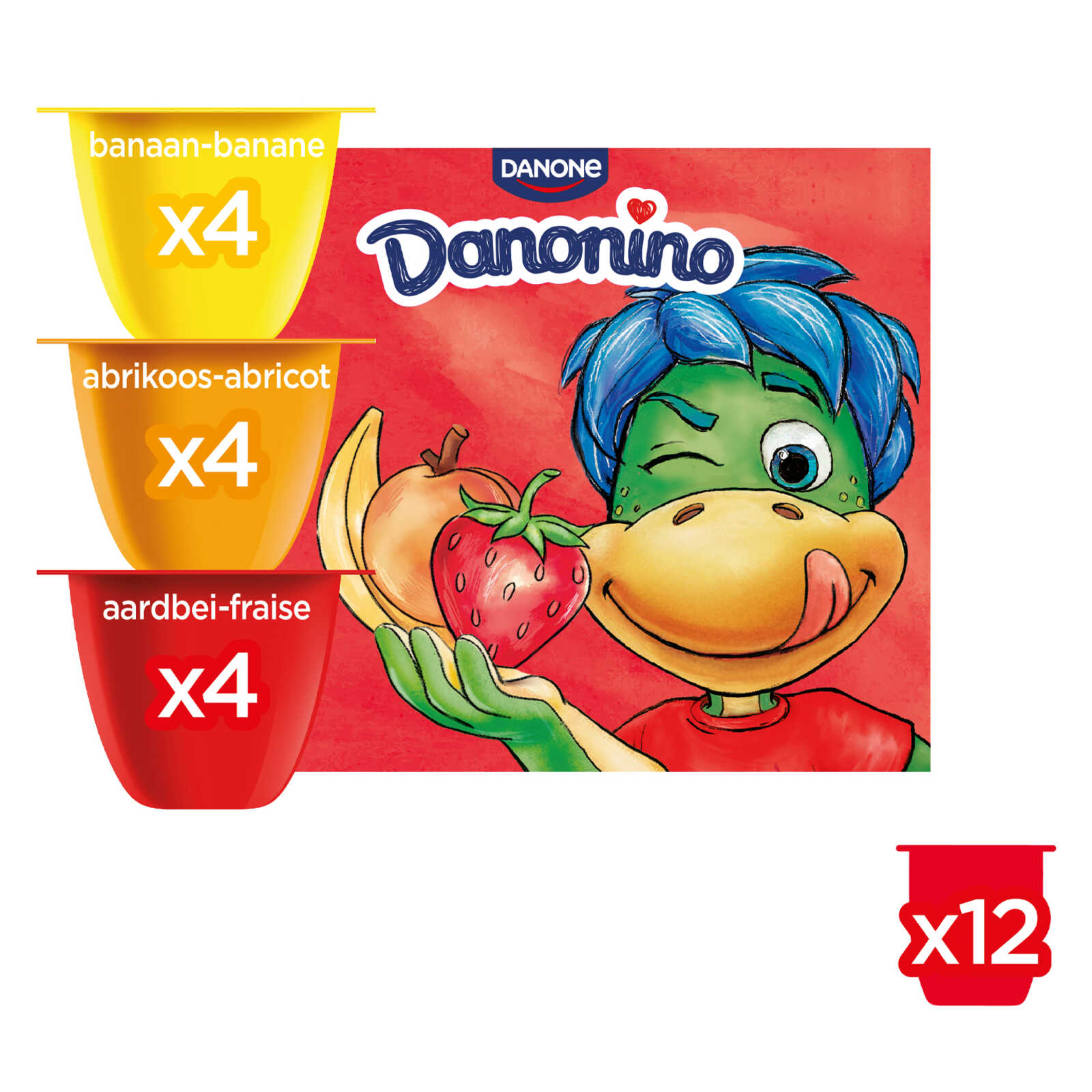 Danonino | Fromage frais | Fruits | Mix | Mini | 12 x 50 gr | Delhaize