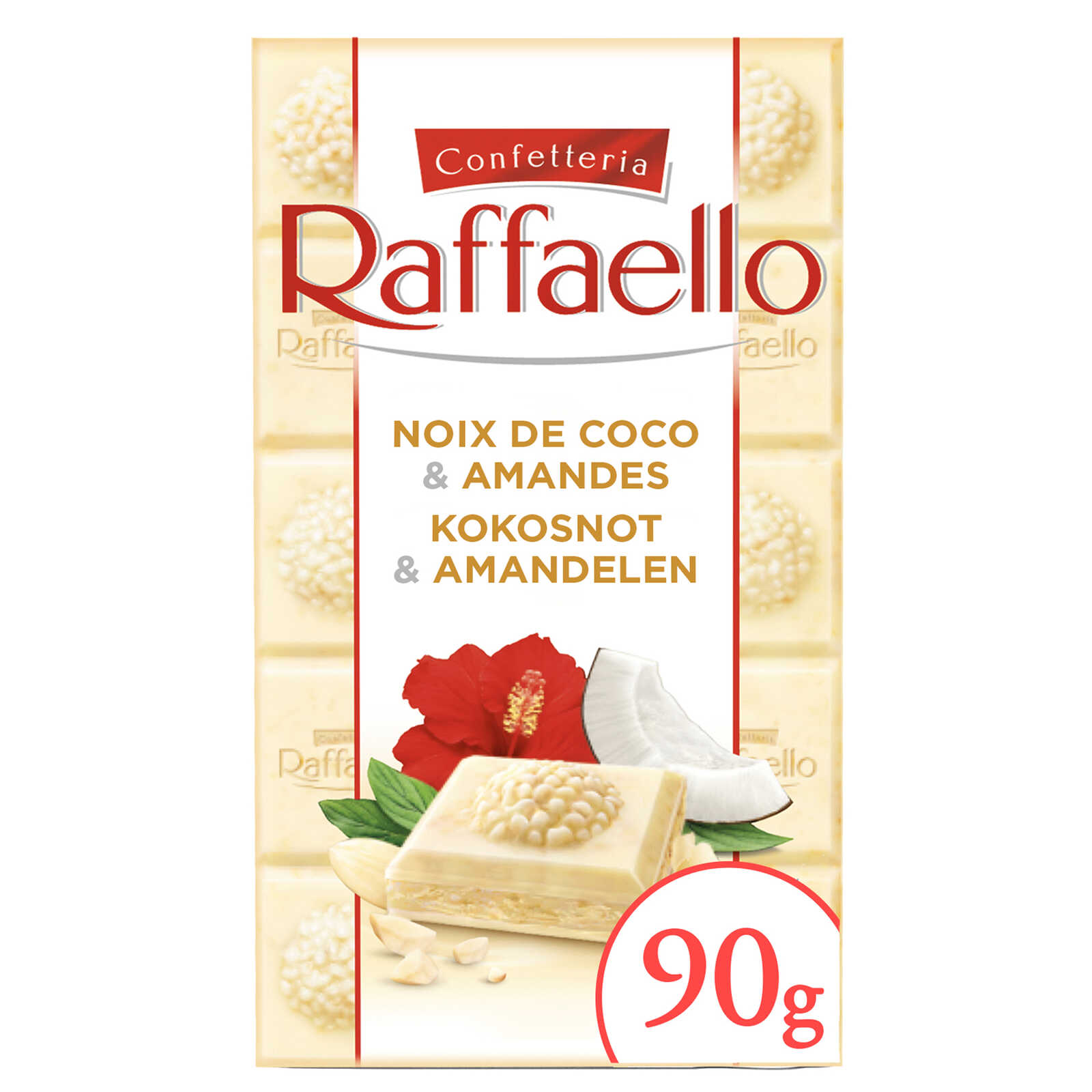 Raffaello | Tablette | Chocolat blanc | Coco | Amande | 90 gr | Delhaize