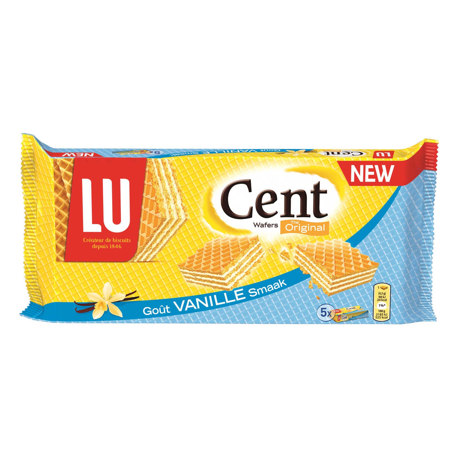 LU | Cent wafers | Original | Vanille | 5 x 45 gr | Delhaize