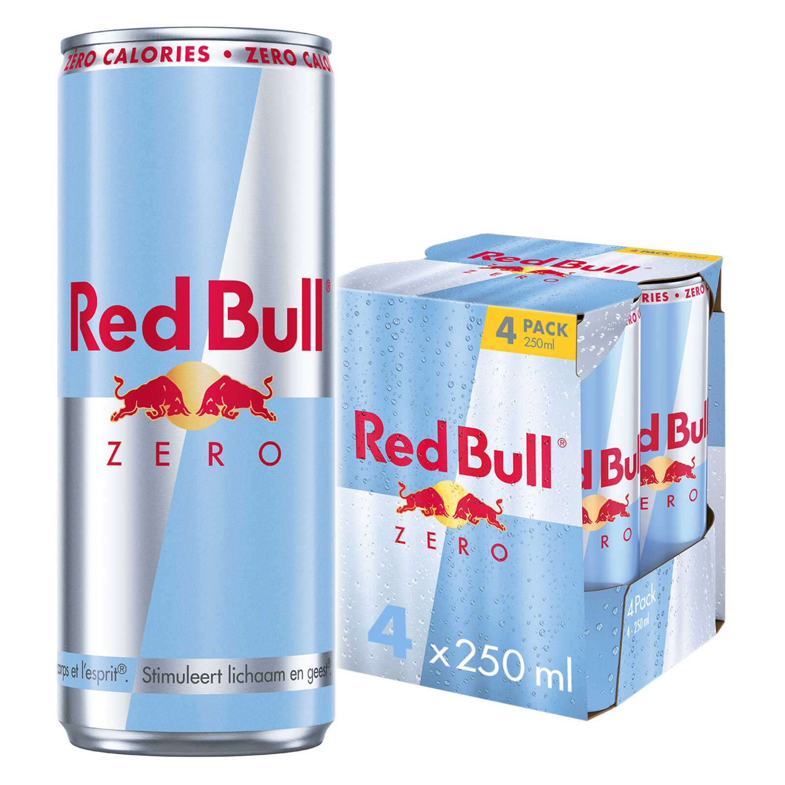 Red Bull | Energy Drink | Zero | 4-Pack | 25 cl | 4 x 25 cl | Delhaize