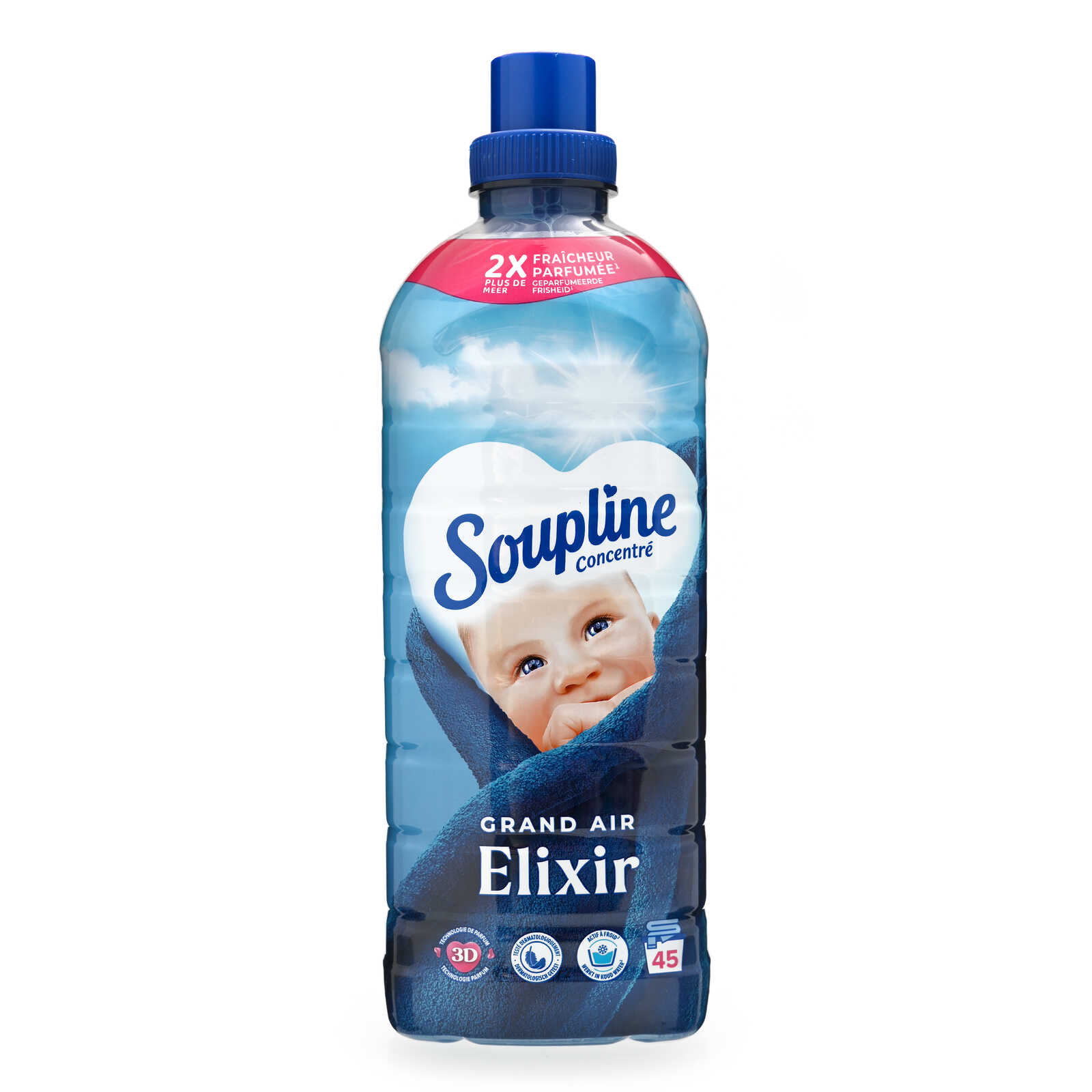 Soupline | Elixir | Adoucissant | 3D | Elixir | Grand Air | 1 l | Delhaize