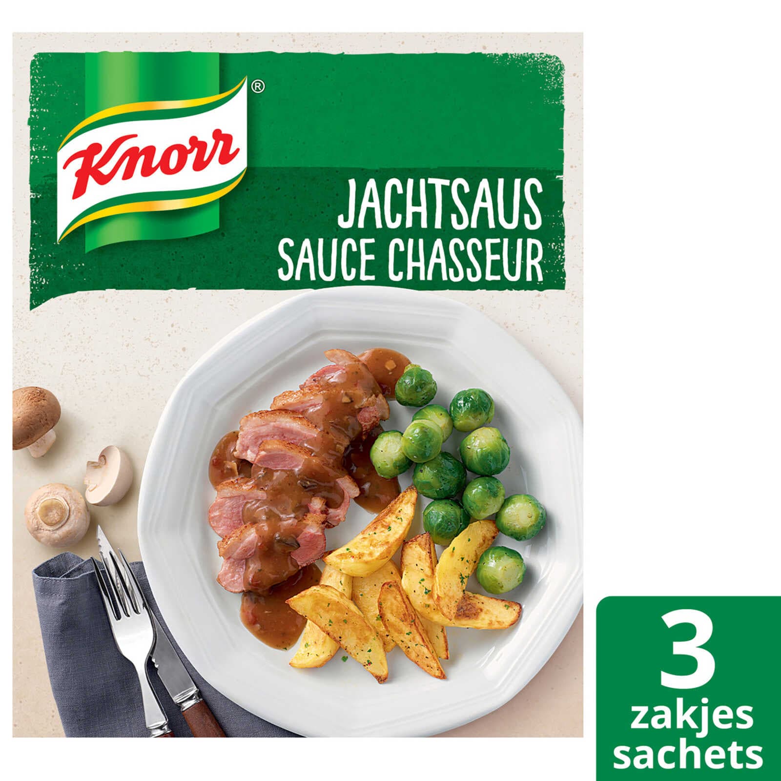 Knorr | Droge Saus | Jachtsaus | 3 x26 g | 3 x 29 gr | Delhaize