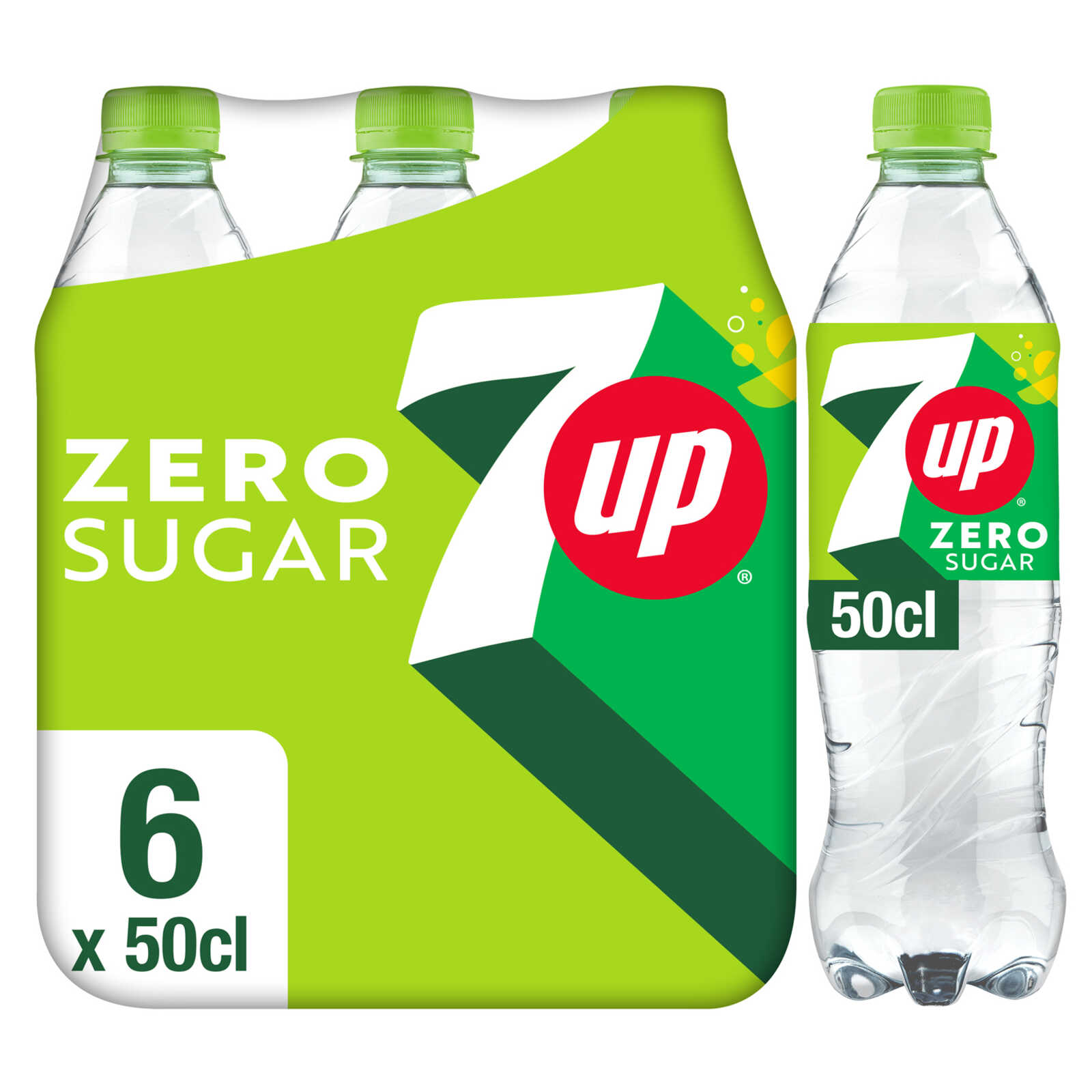 7Up | Limoen & Citroen | Limonade | Frisdrank | 50Cl | 6 x 50 cl | Delhaize