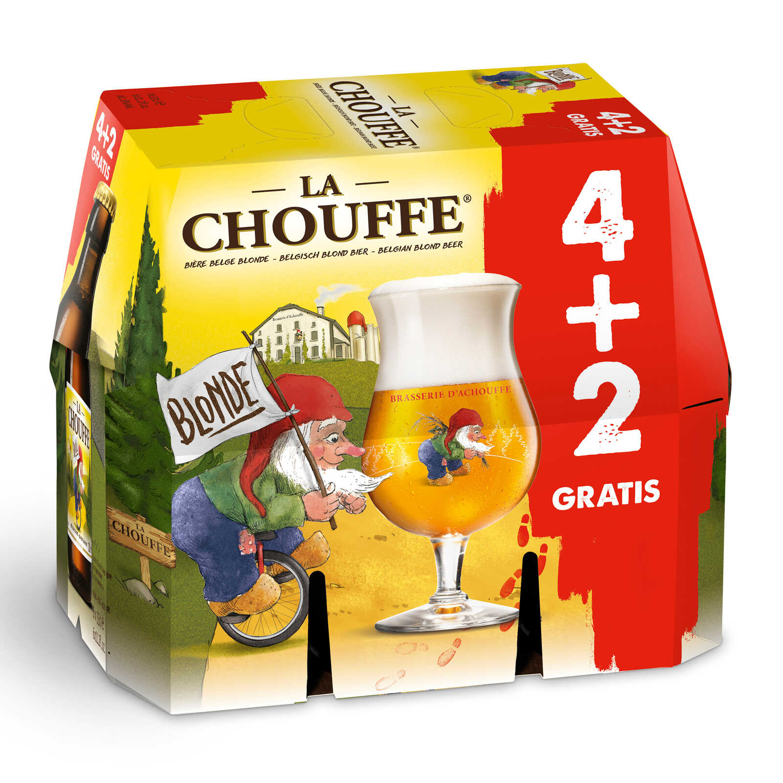La Chouffe | Bier | 8% alc | 4+2 | 6 x 33 cl | Delhaize