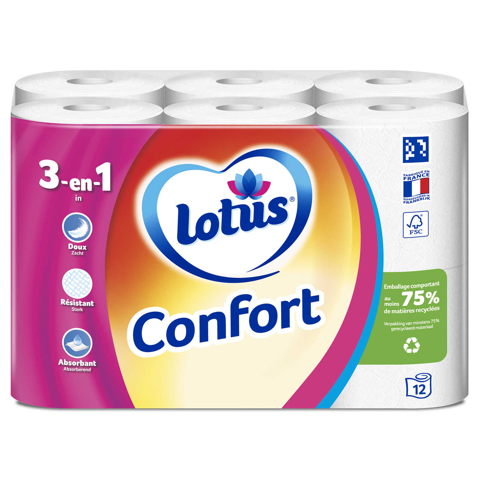Lotus | Papier Toilette | 2-Plis | Eco | 12 pc | Delhaize