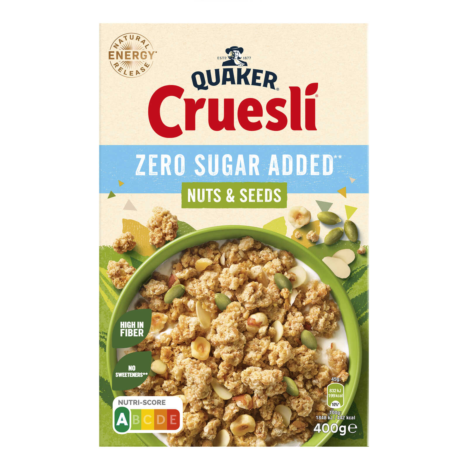 Quaker | Cruesli | Ontbijtgranen | Noten & Zaden | 400 gr | Delhaize