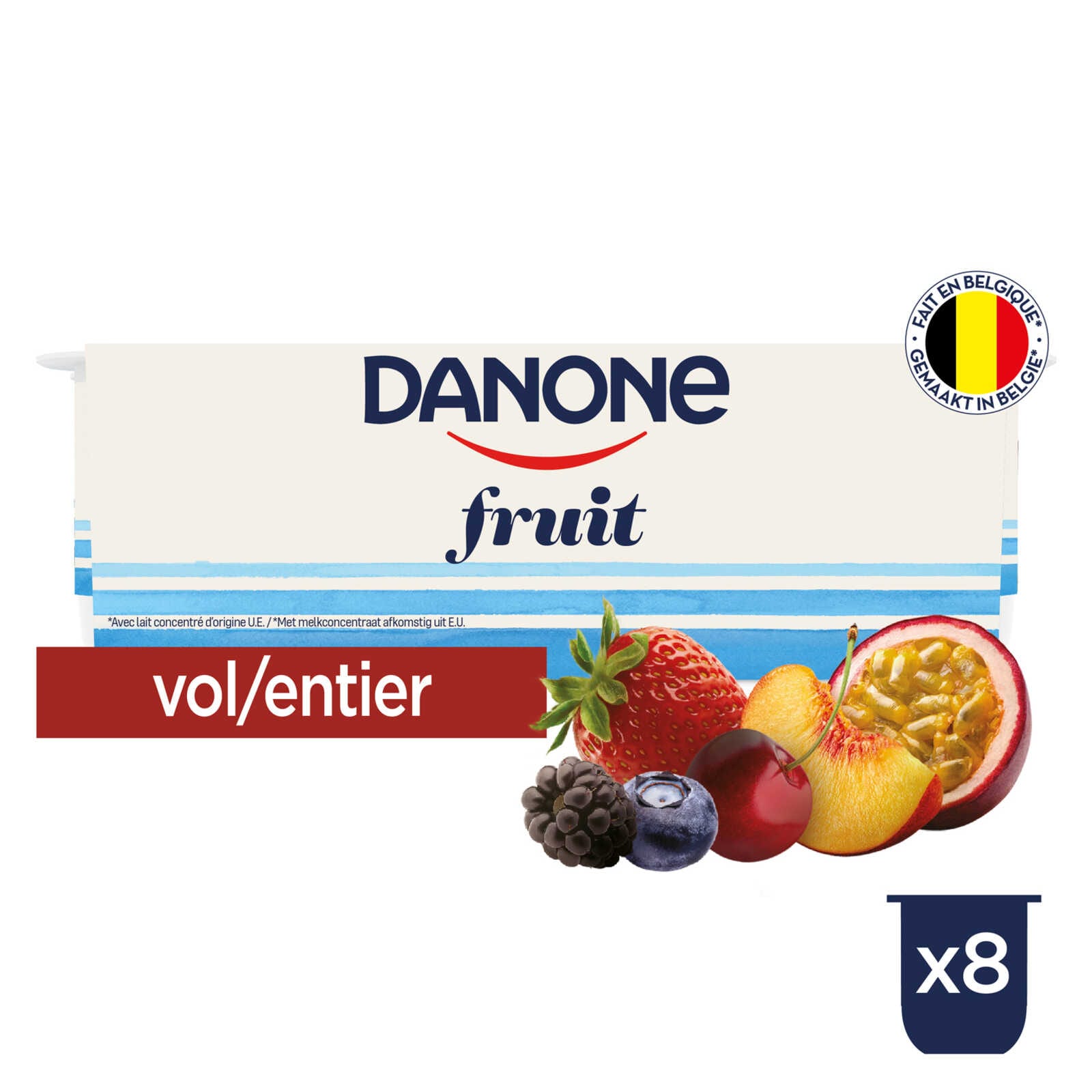 Danone | Yoghurt | vol | fruit | mix | 8 x 125 gr | Delhaize