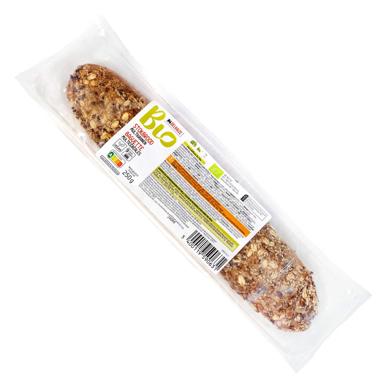 Delhaize | Bio | Stokbrood | Meergranen | Bio | 250 gr | Delhaize