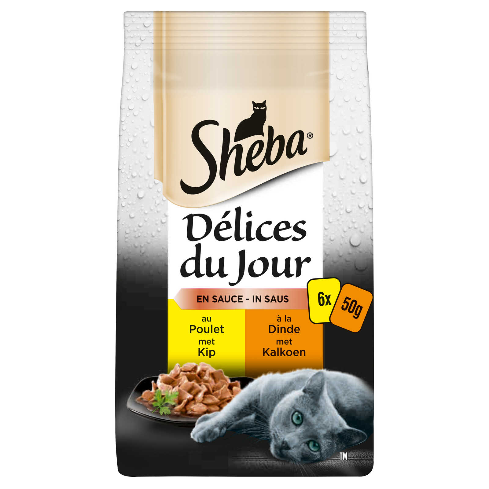 Sheba | Aliment chat | Sauce | Volaille | 6 x 50 gr | Delhaize