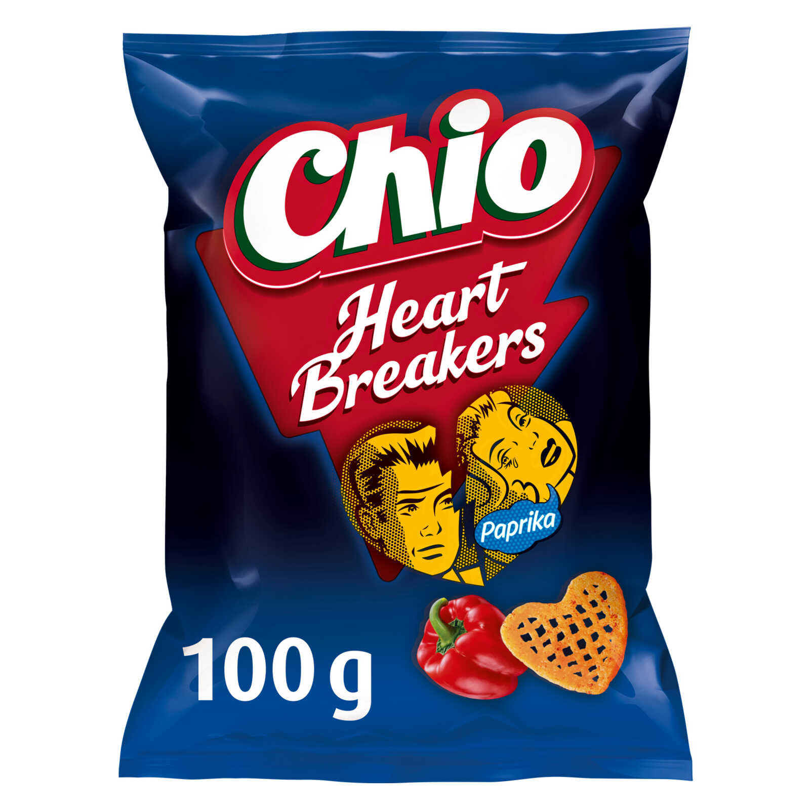 Chio | Chips | Heartbreakers | Paprika | 100 gr | Delhaize