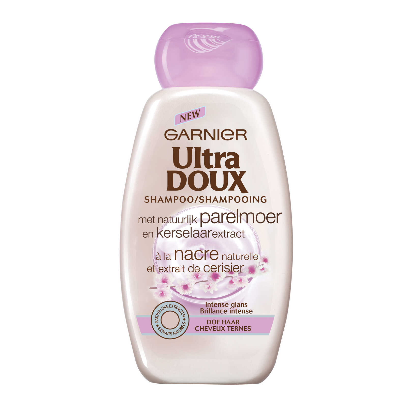 Ultra Doux | Shampoo Parelmoer-Kerselaar | Dof Haar, Zonder Glans | 300ml | 30 cl | Delhaize