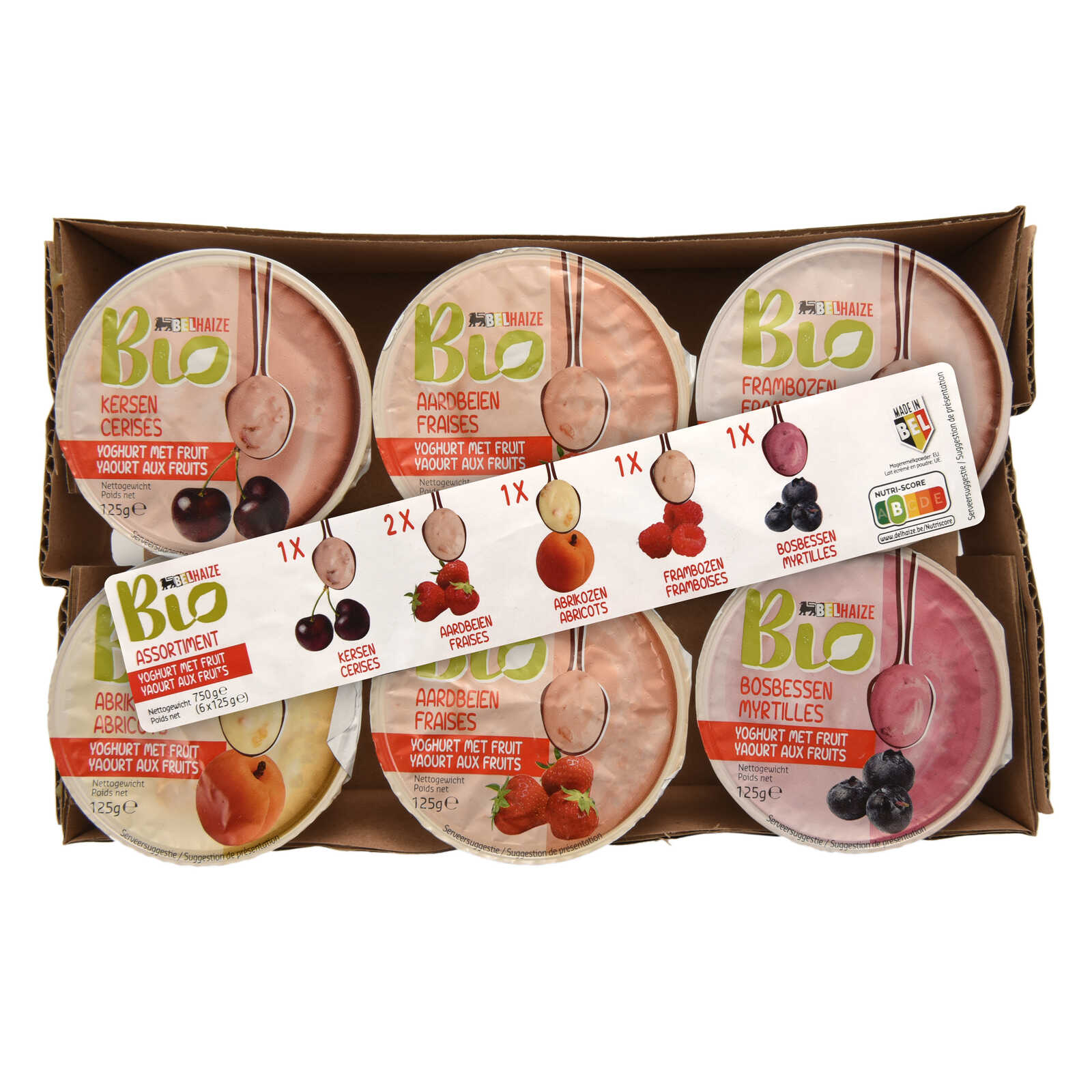 Delhaize | Bio | Yoghurt | Vruchtenmengeling | Bio | 6 x 125 gr | Delhaize