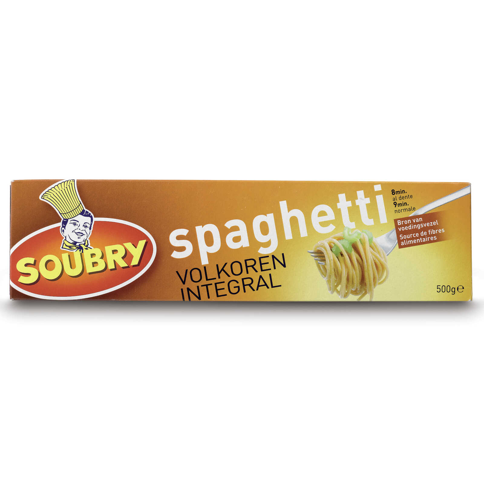 Soubry | Pasta | Spaghetti | Volkoren | 500 gr | Delhaize
