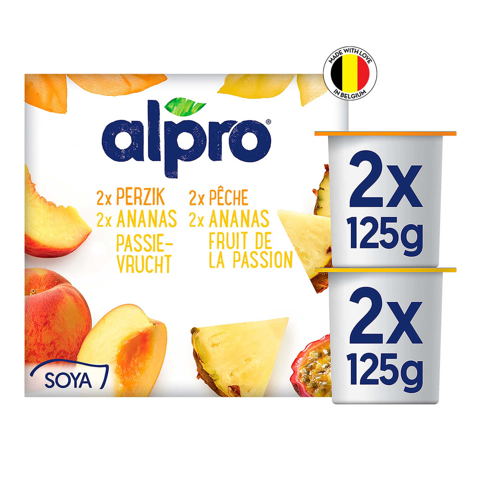 Alpro | Mix | Fruit | Plantaardig alternatief voor yoghurt | 4 x 125 gr ...