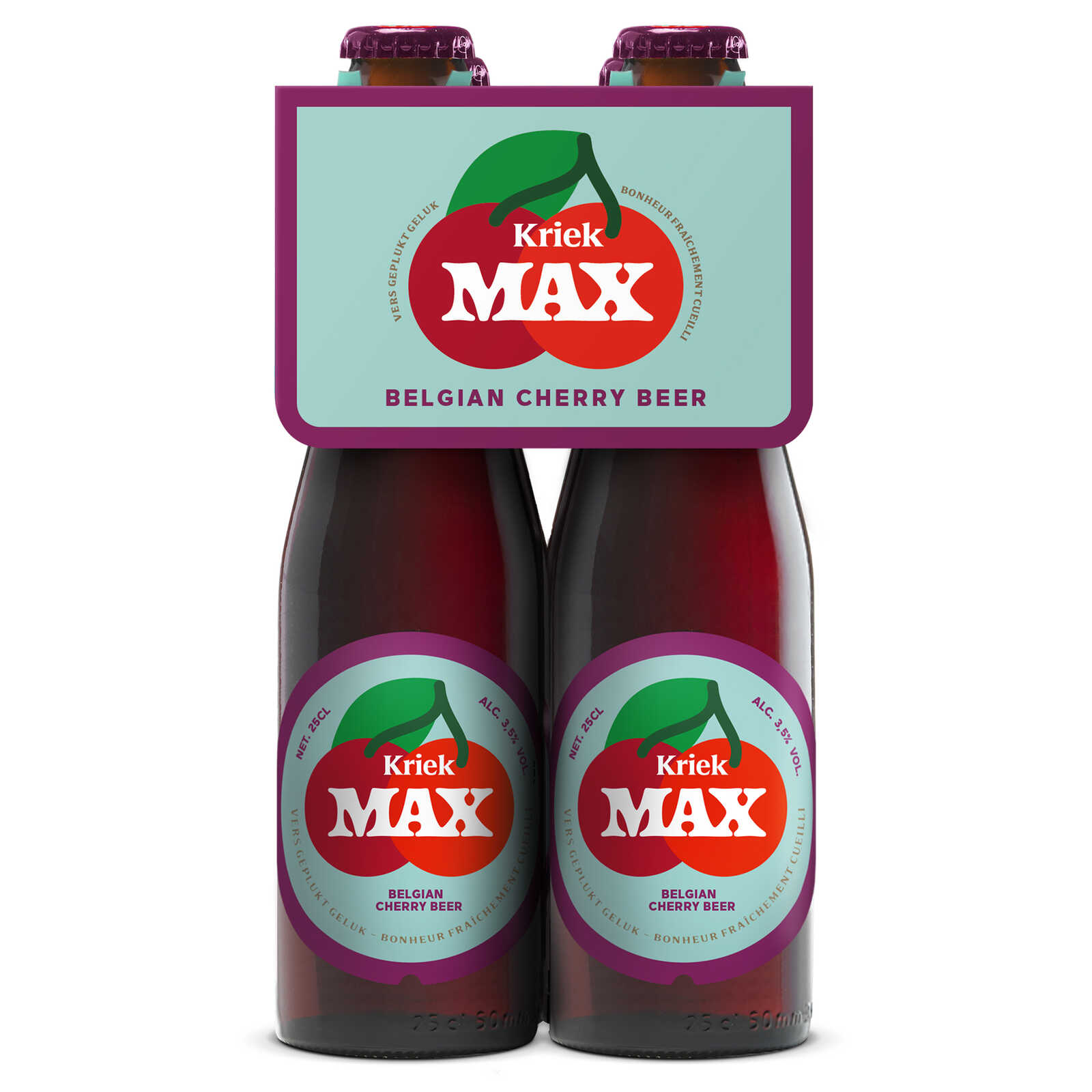 Kriek Max | Fruitbier | 3,5% alc | 4 x 25 cl | Delhaize