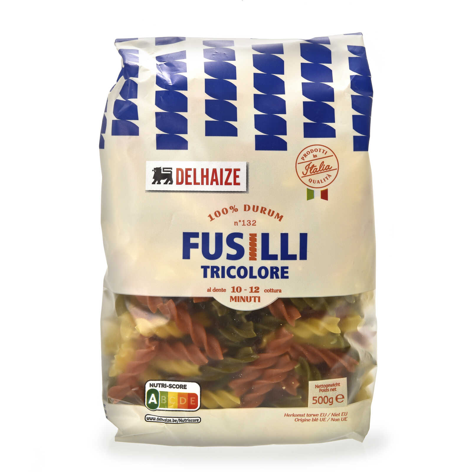 Delhaize | Pasta | Fusilli | Tricolore | 500 gr | Delhaize