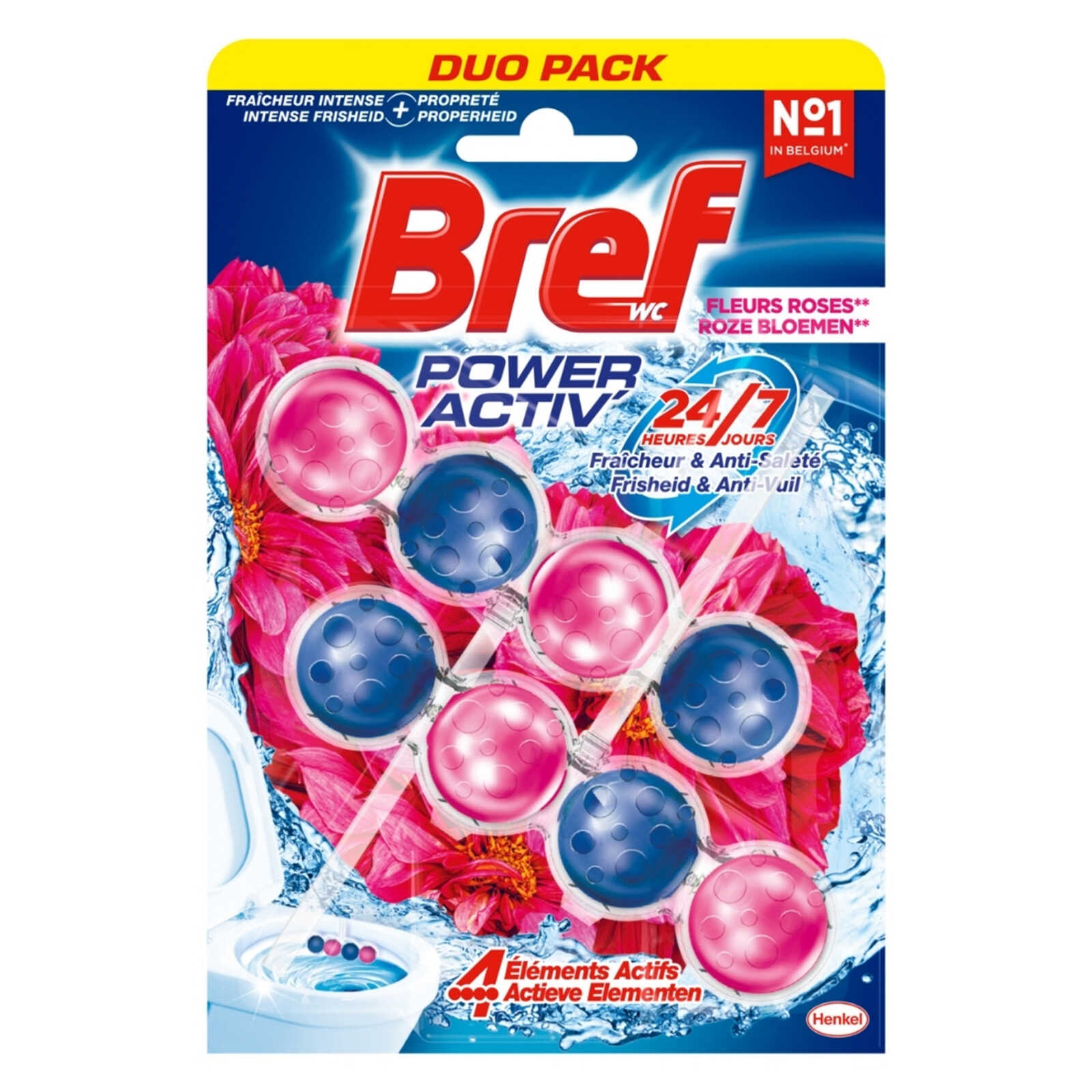 Bref WC | WC-Blok | Power Activ' | Pink | 2 st | Delhaize