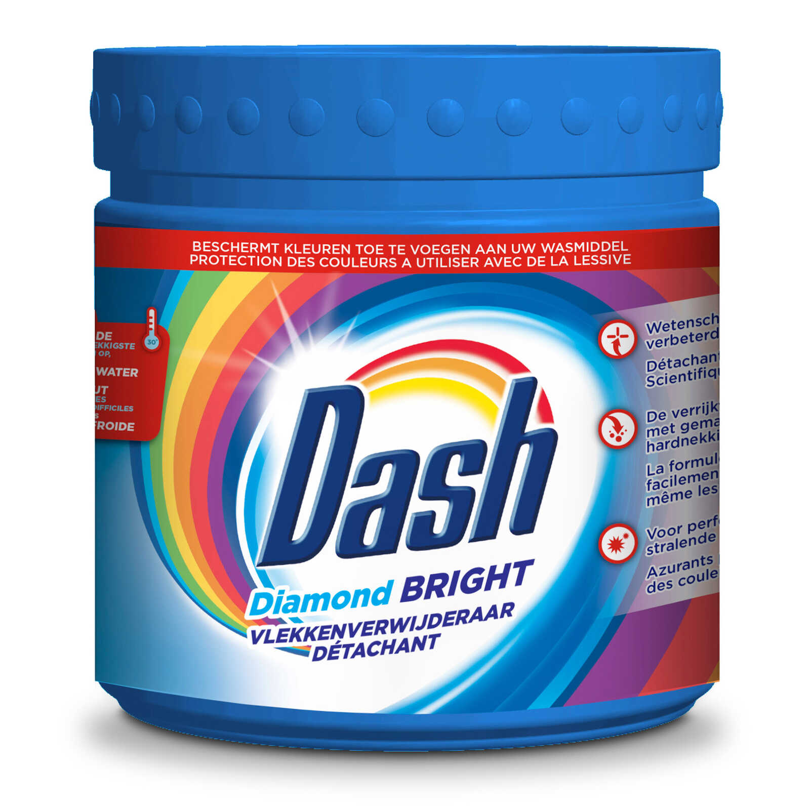 Dash | Diamond Bright | Poudre | Détachant | Couleurs | 500 gr | Delhaize