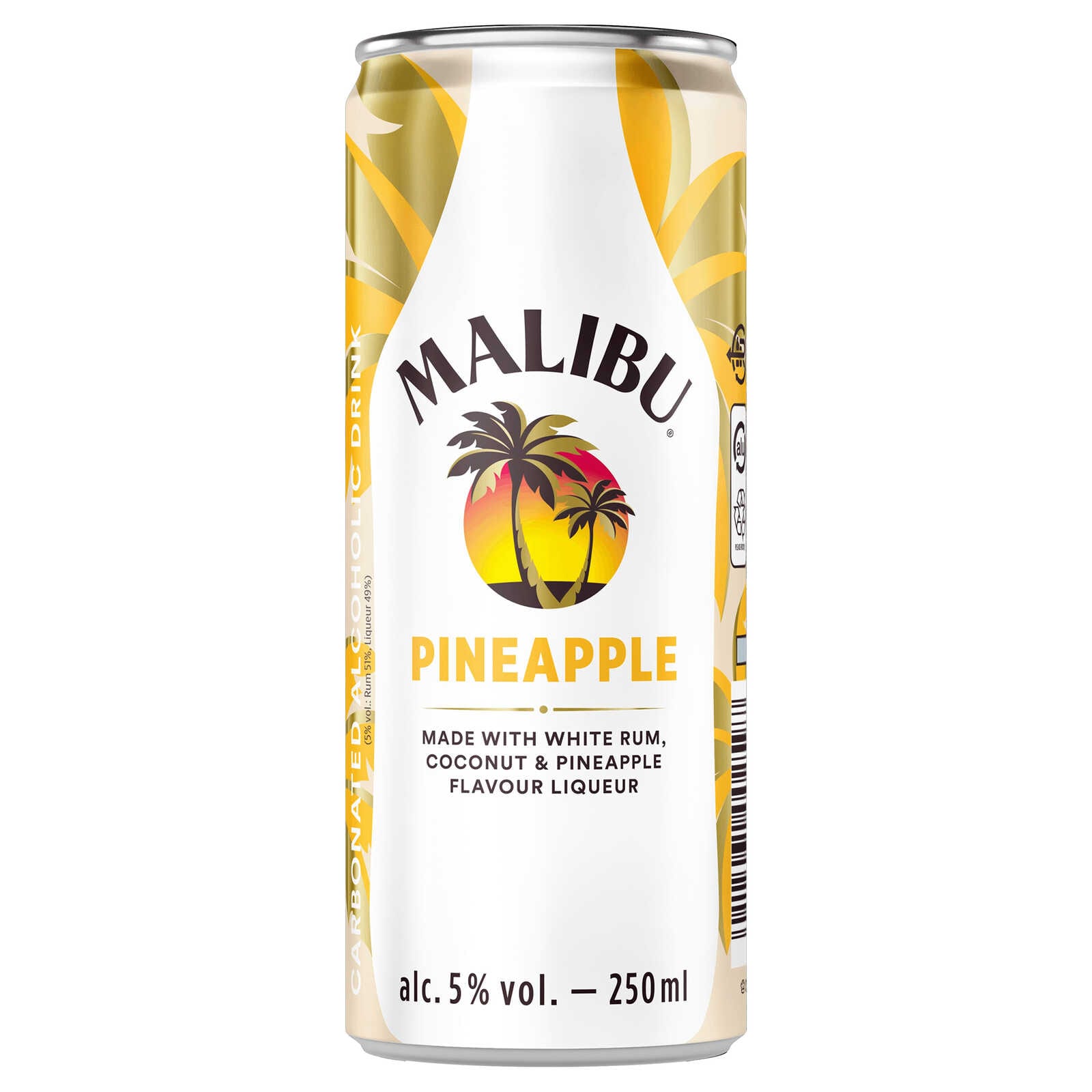 Malibu | Canette | Rum Ananas/Coco | 25 cl | Delhaize