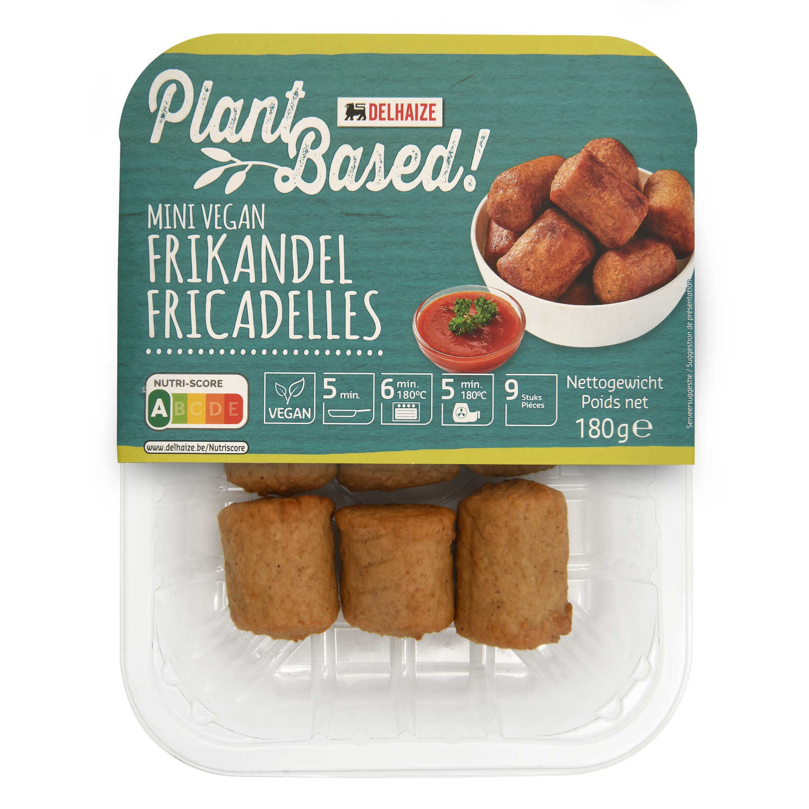 Delhaize | Plant-Based | Mini fricadelle |Vegan | 180 gr | Delhaize