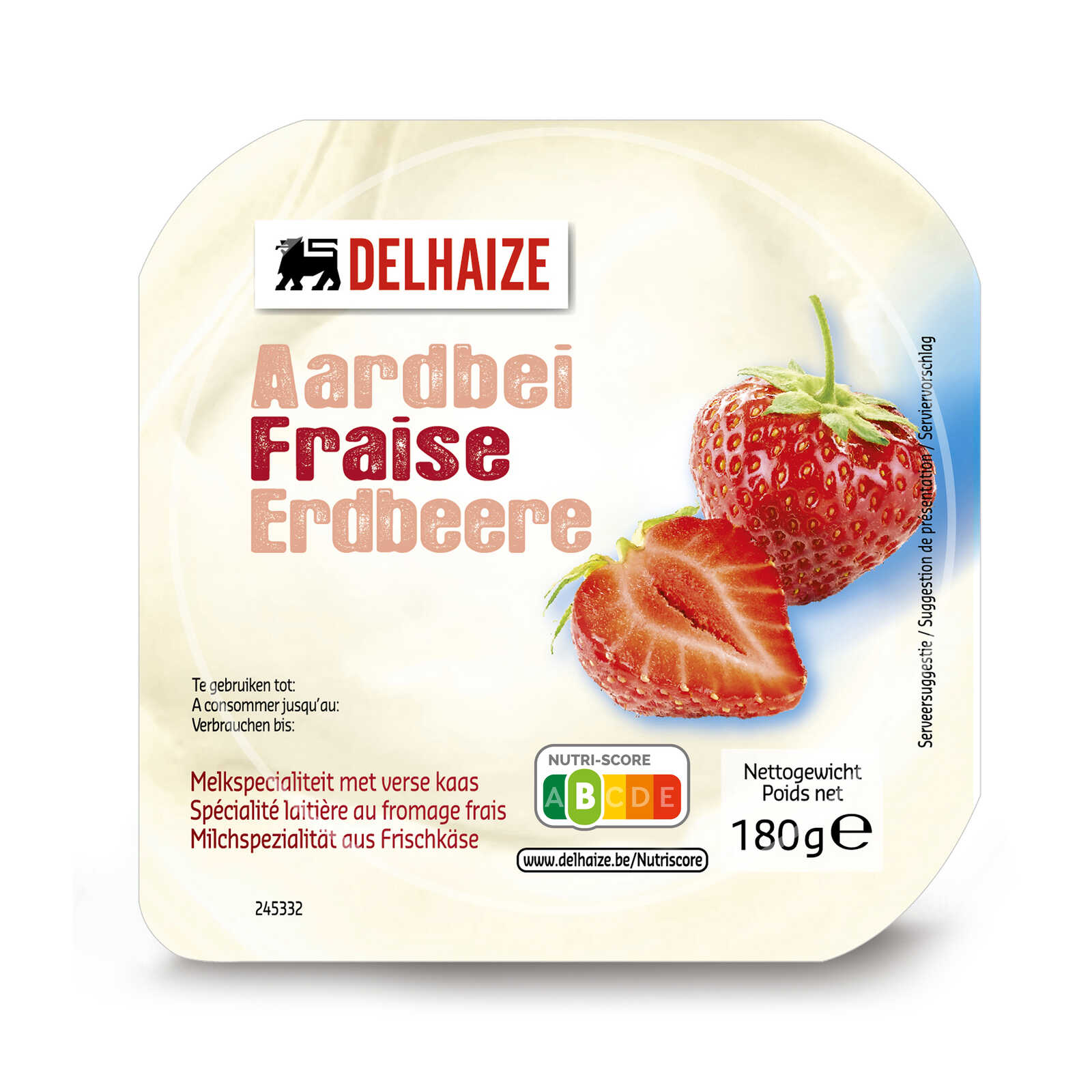 Delhaize | Spécialité au fromage frais | Fraise | 180 gr | Delhaize