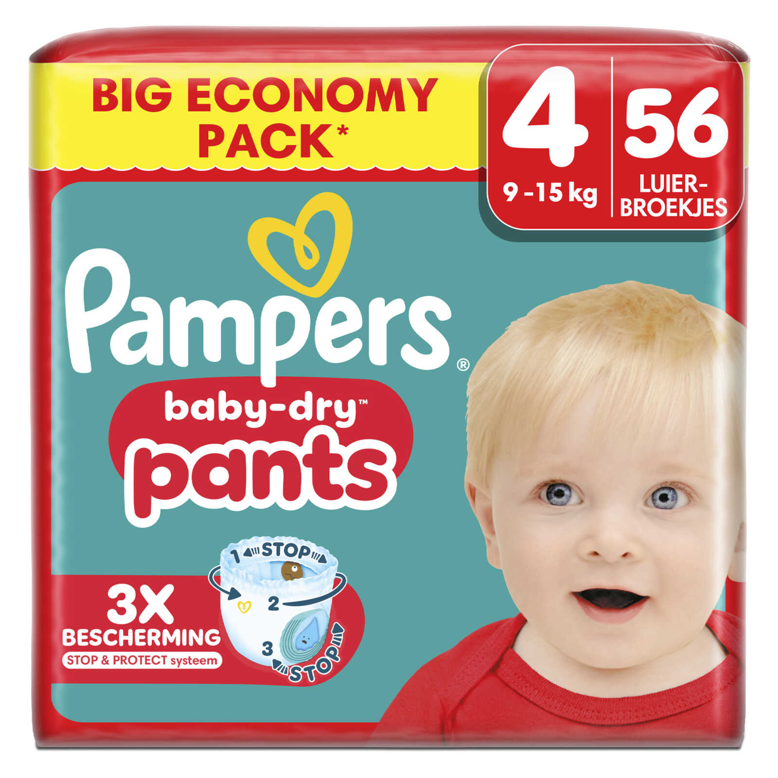 Pampers | Baby Dry Pants | Culottes | Taille 4 | 56 pc | Delhaize