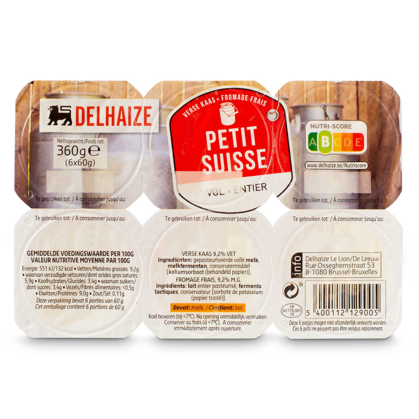Delhaize | Kaas | Petit suisse | 40 % v.g. | 6 x 60 gr | Delhaize