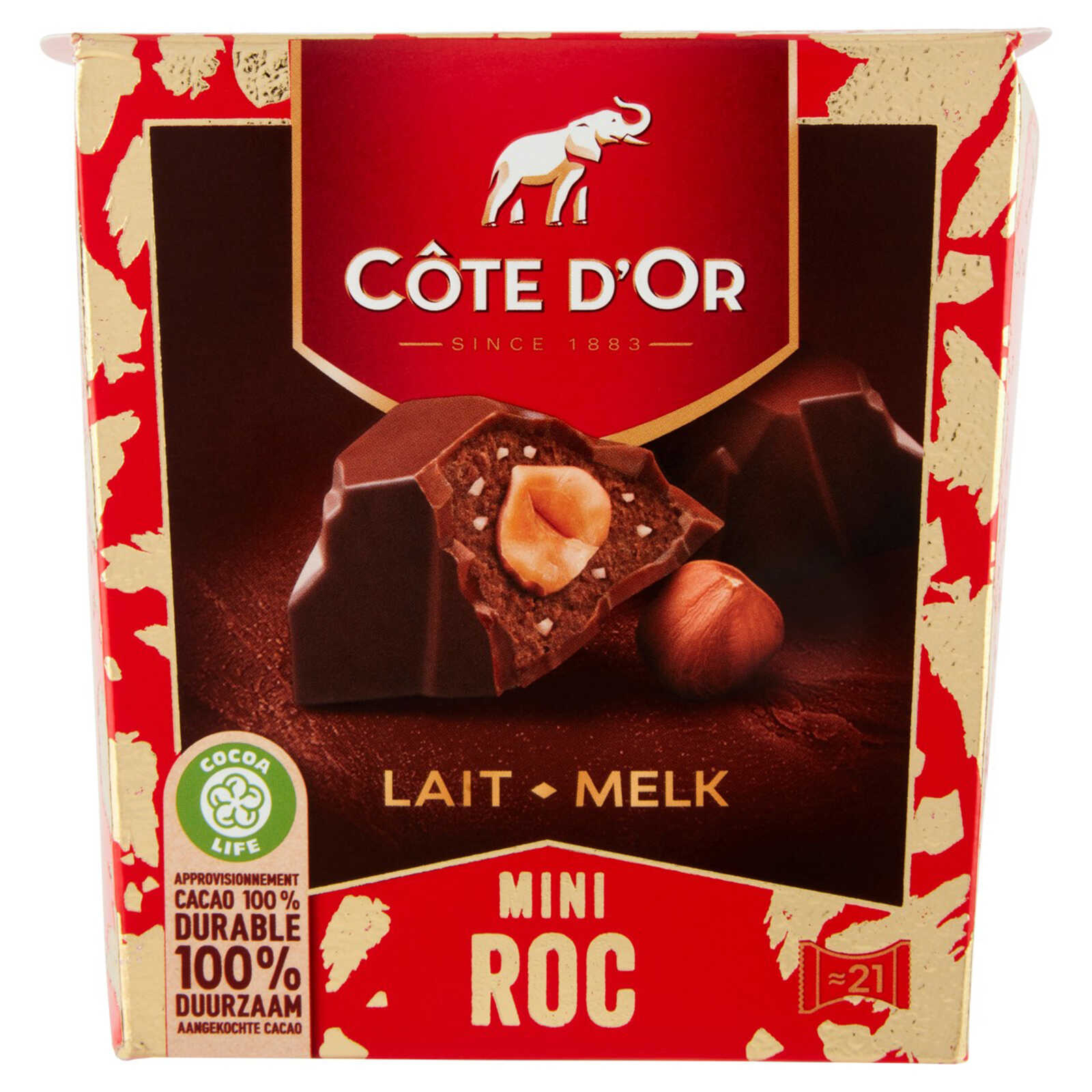 Côte d'Or | Pralines | Mini Roc | Chocolade | Hele Noot | 195 gr | Delhaize