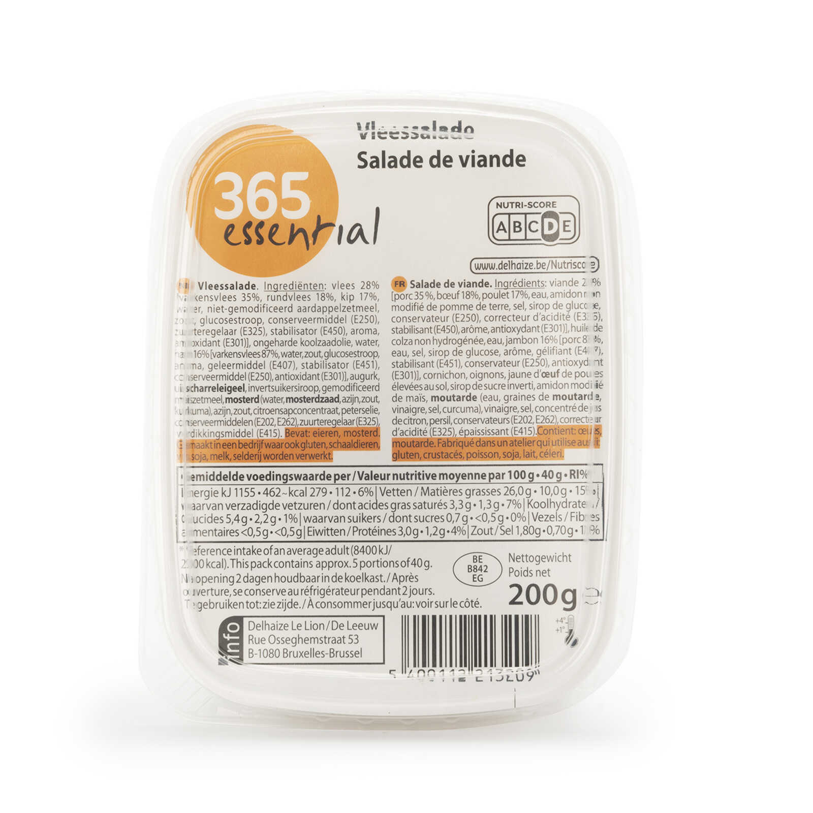365 | Delhaize | Salade | De viande | 200 gr | Delhaize
