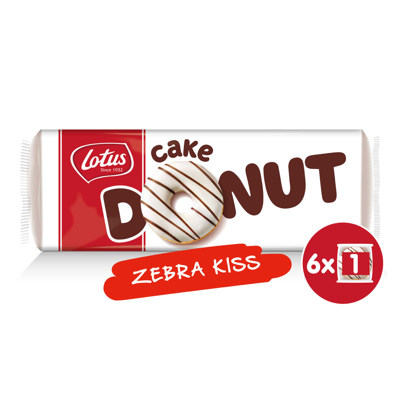 Lotus | Gebak | Cake Donut | Zebra Kiss | 6 x 34 gr | Delhaize