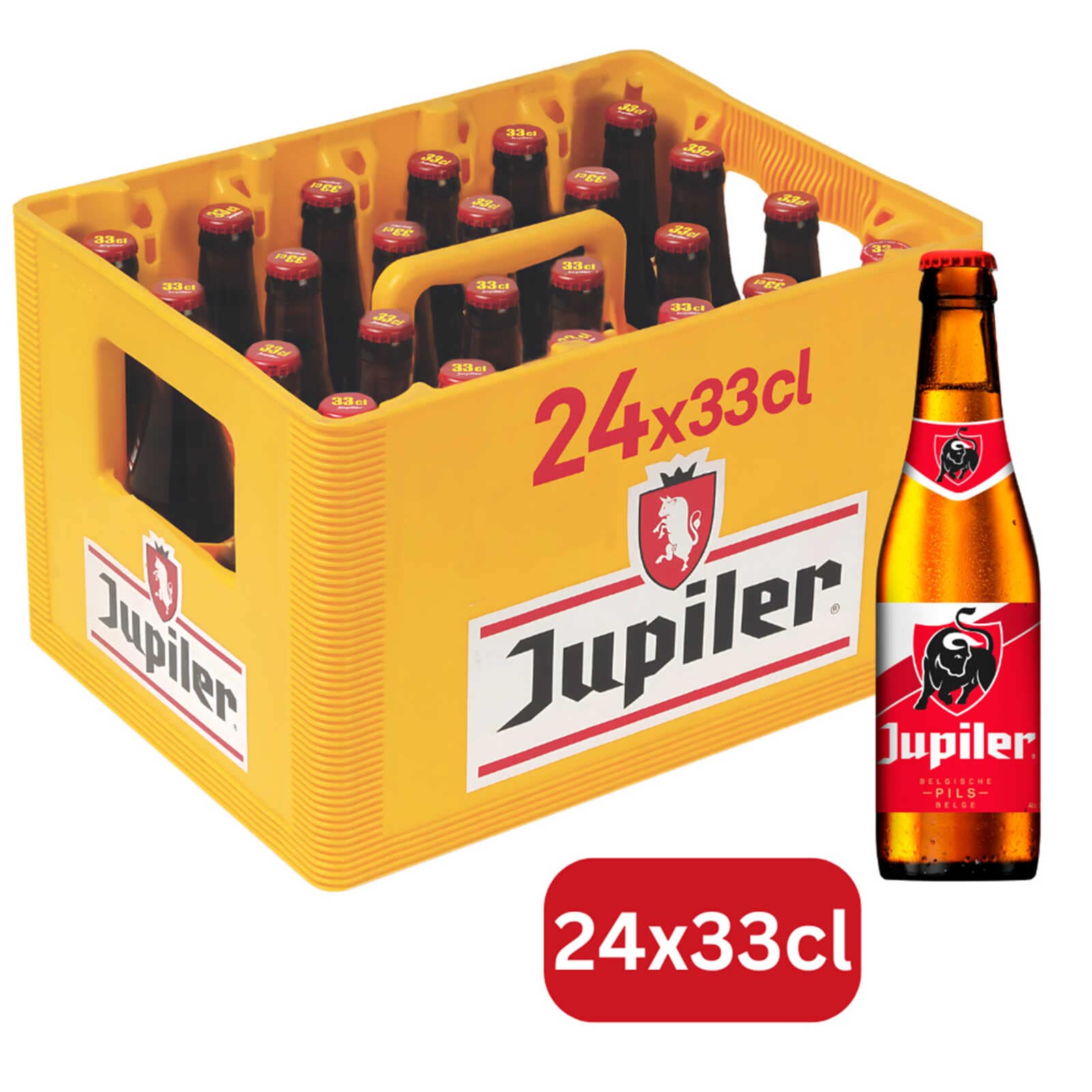 Jupiler | Bière Blonde | Pils | 5,2% alc. | Jumbo | Caisse | 24 x 33 cl ...