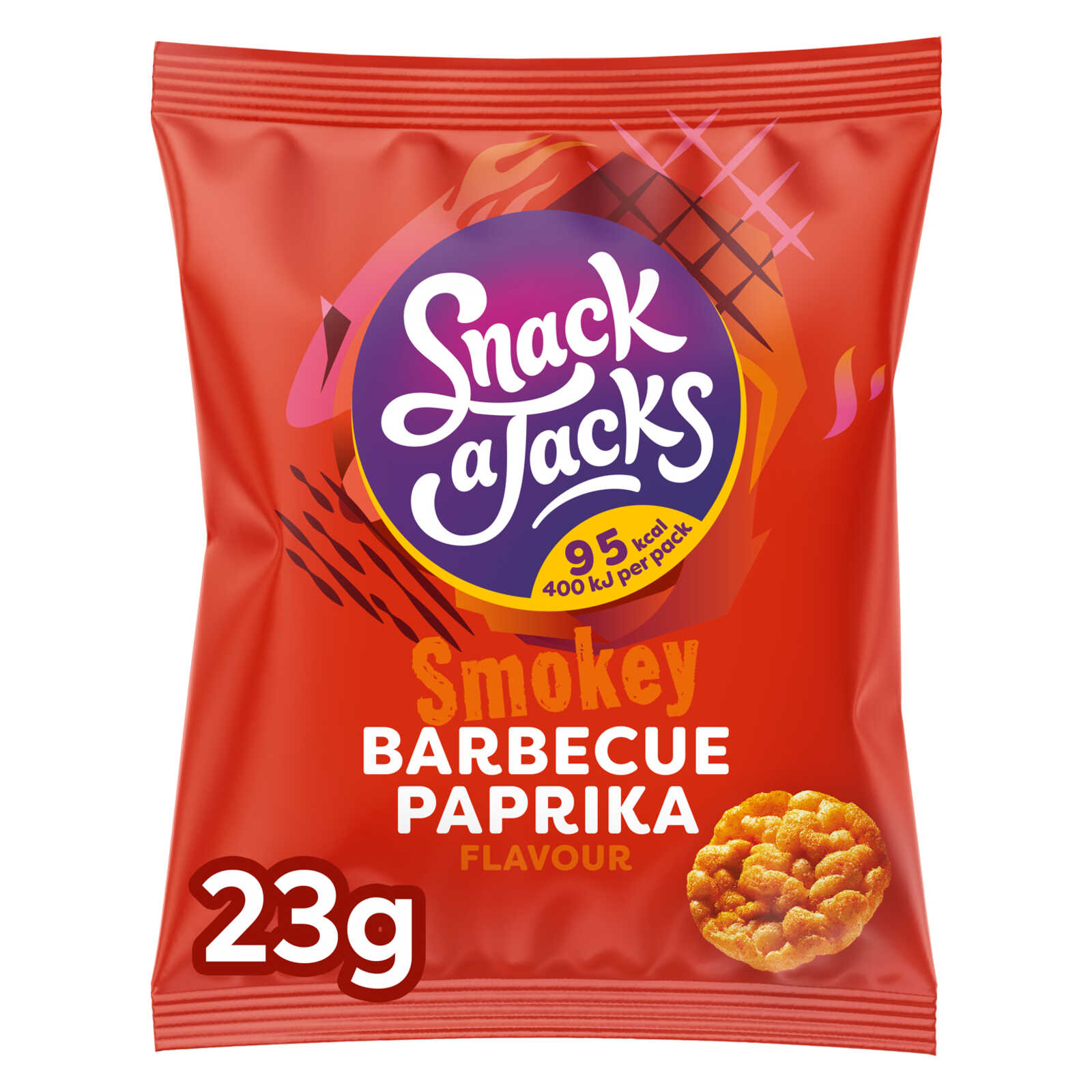 Snack A Jacks | Rijstwafels | Smokey Barbecue Paprika | 23 gr | Delhaize