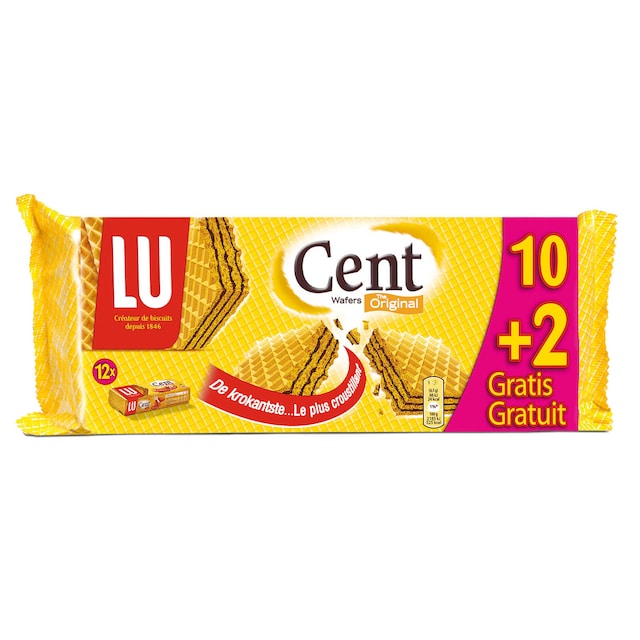 Lu | Cent wafers | Original | +2 gratis | 2 x 270 gr | Delhaize