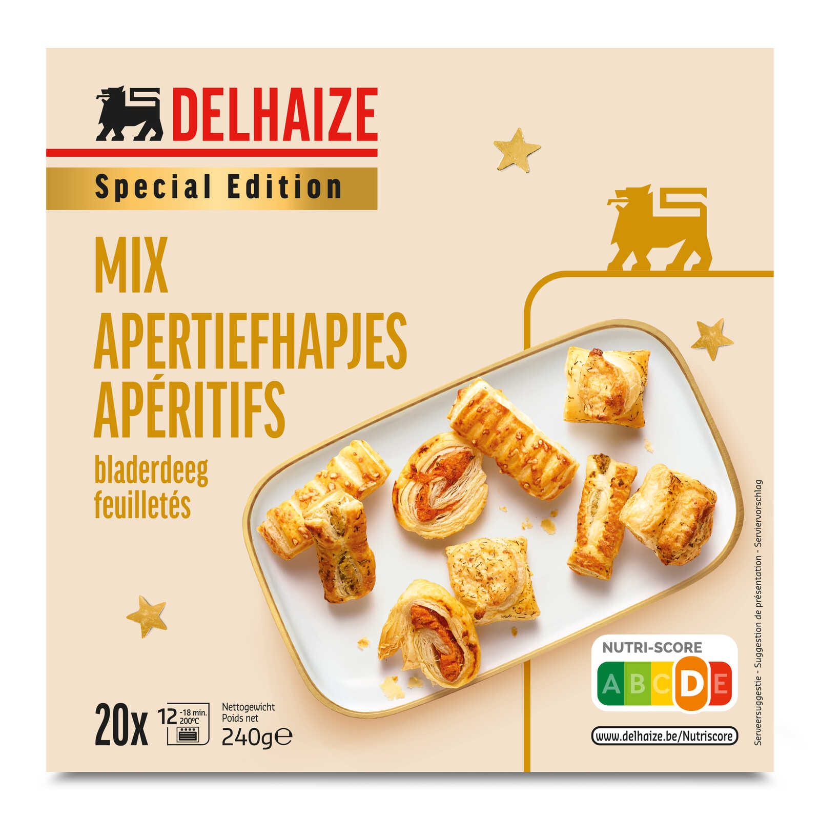 Delhaize | Mini | Apero | Mix | Feuilletés | 20 x 12 gr | Delhaize