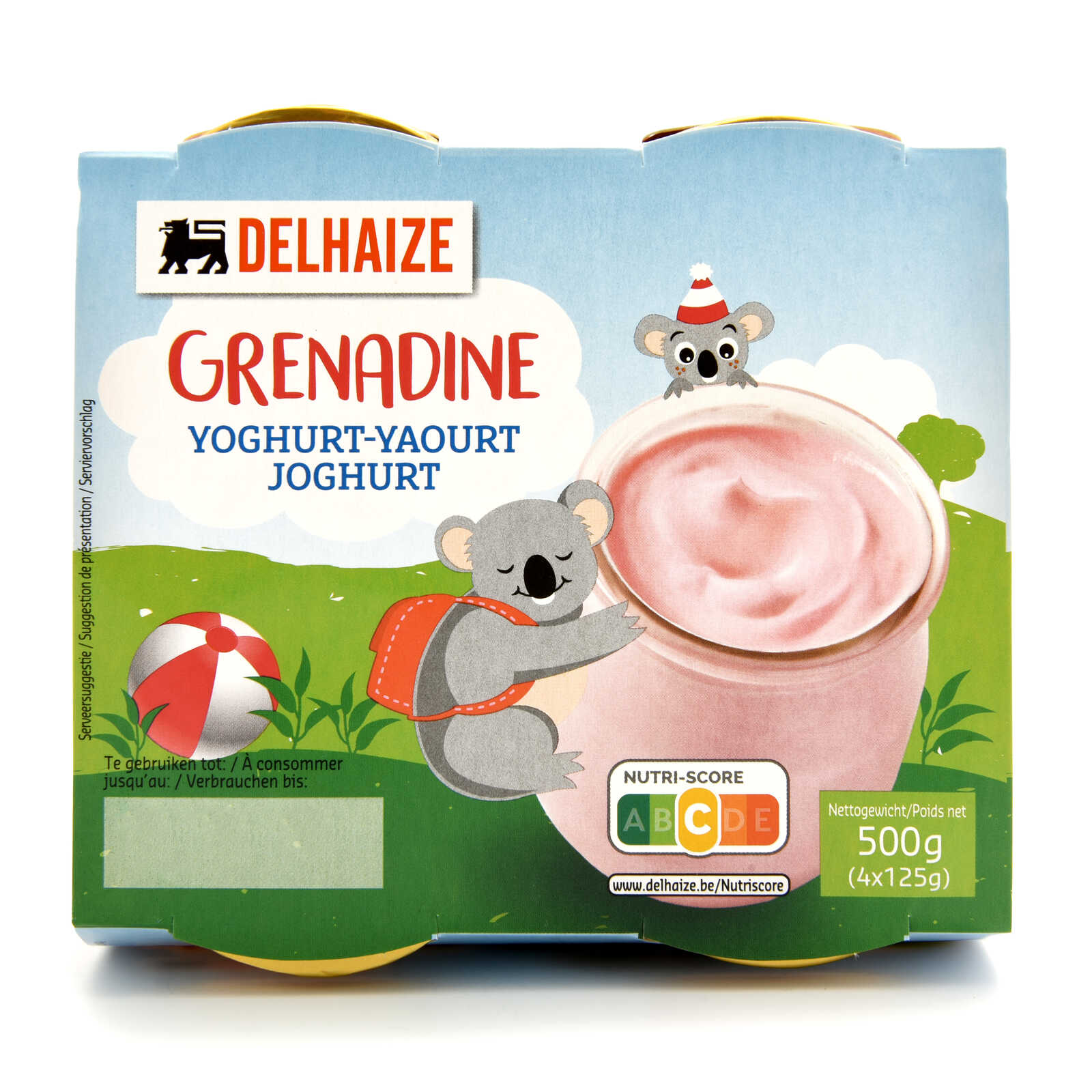 Delhaize | Yaourt | Grenadine | 4 x 125 gr | Delhaize