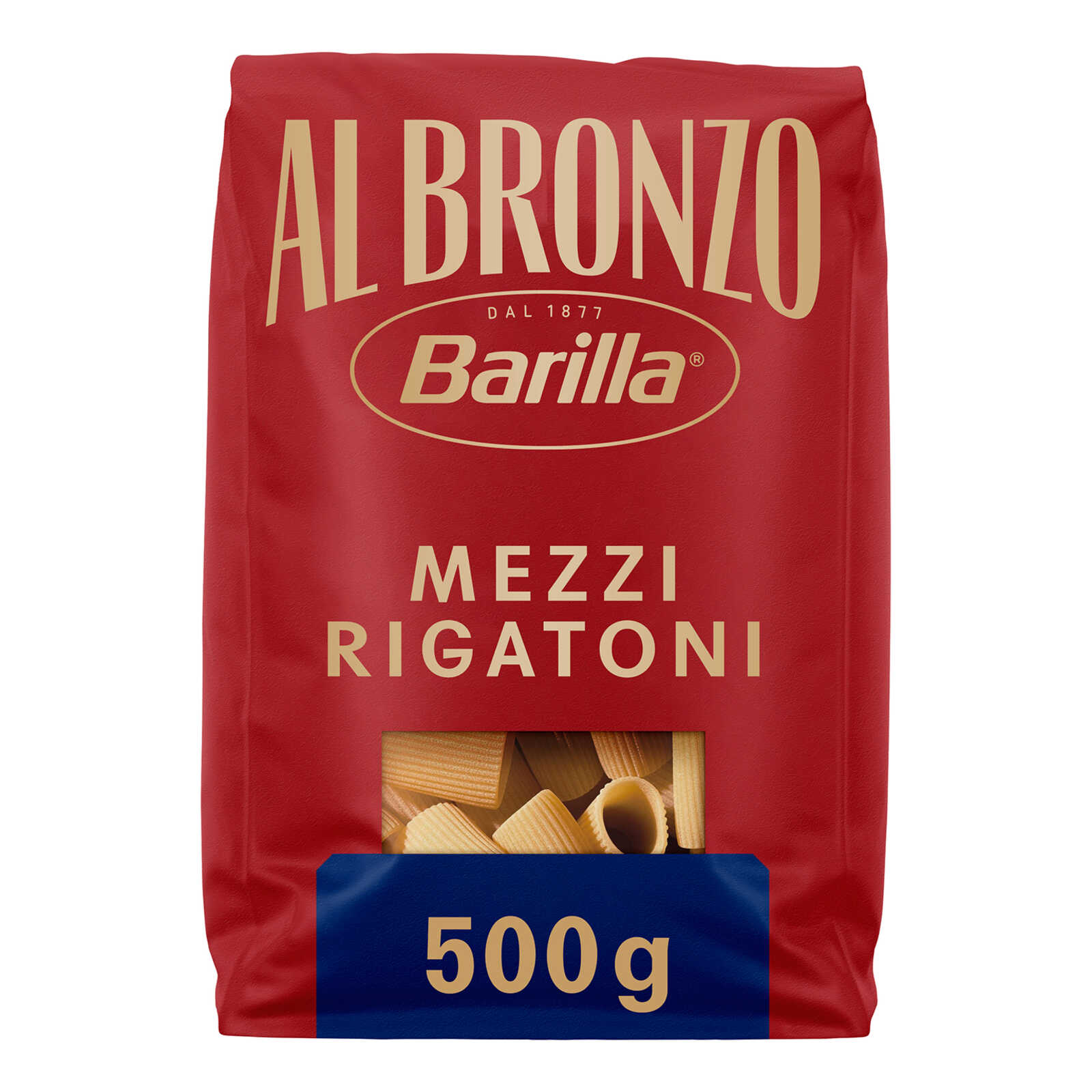 Barilla | Al Bronzo | Mezzi Rigatoni | Al Bronzo | 500 gr | Delhaize