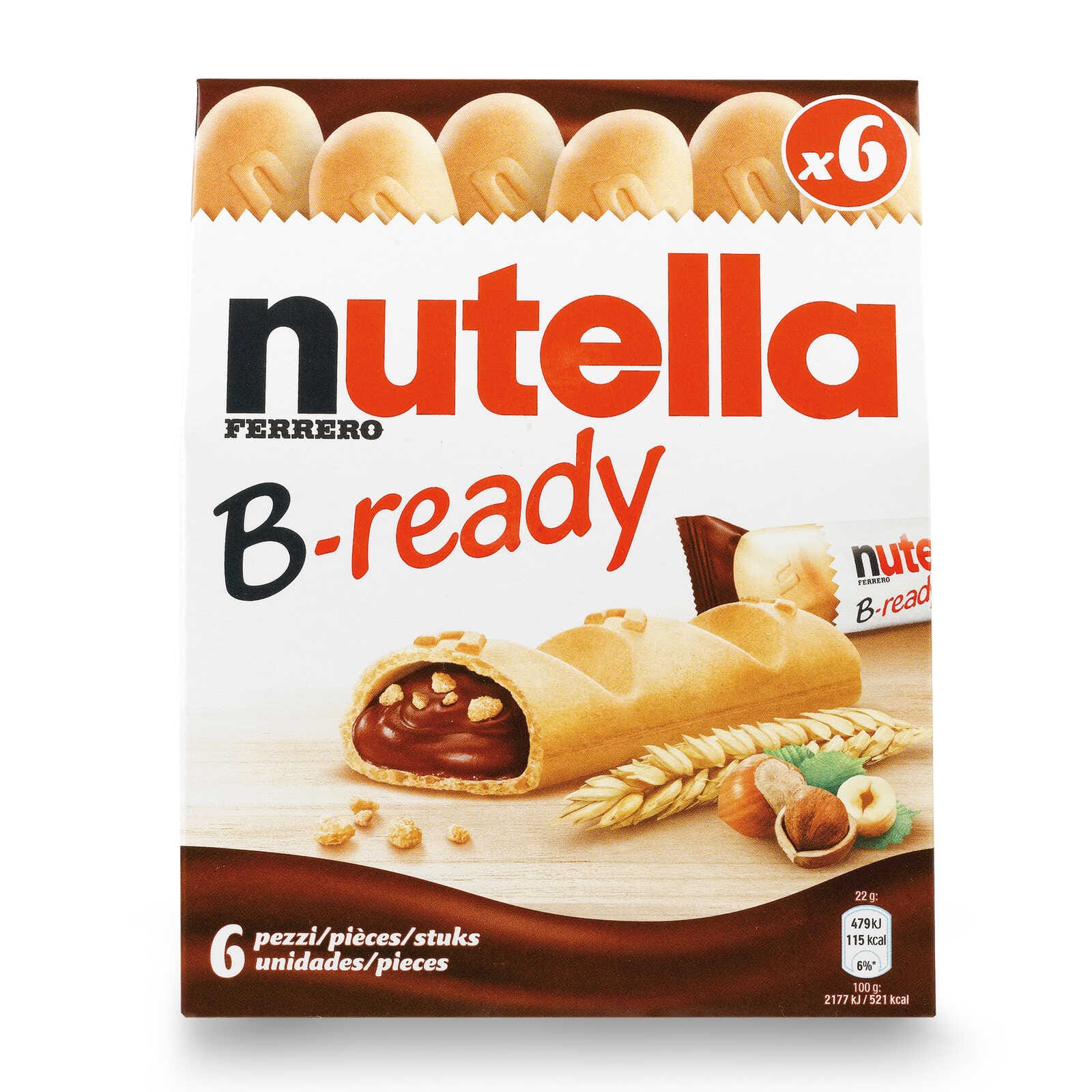 Nutella B-Ready | Koekje | Stokbrood | Chocolade Hazelnoot | 132 gr ...
