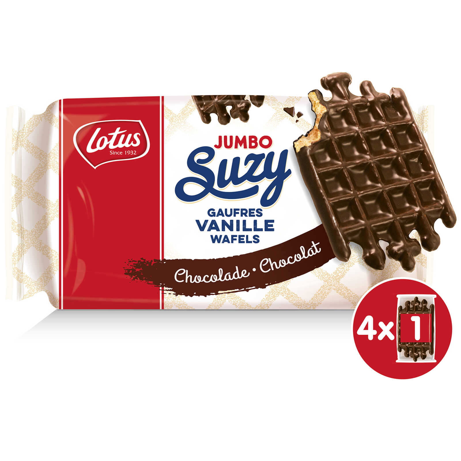 Lotus | Suzy | Jumbowafels | XL | Chocolade | 300 gr | Delhaize