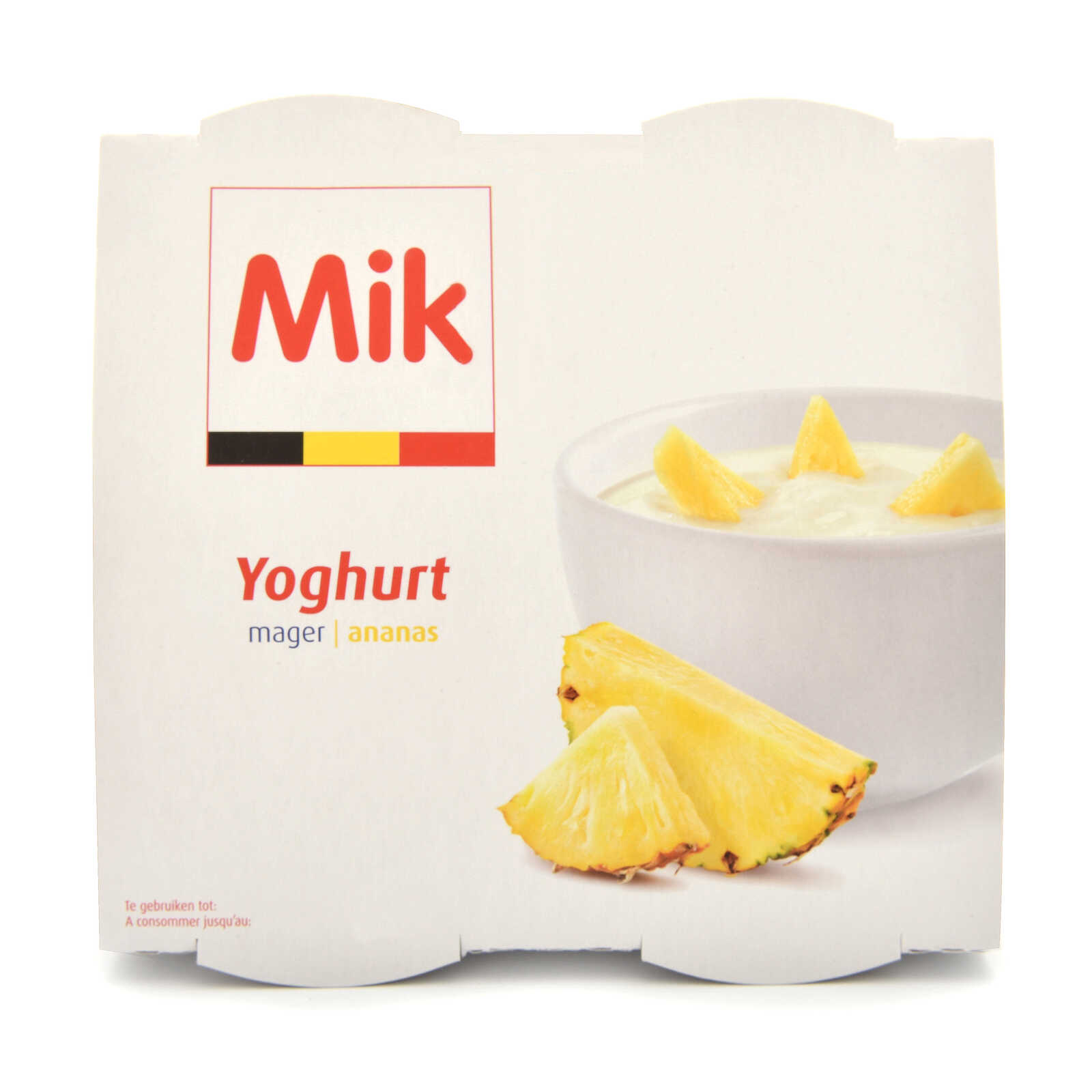 Pur Natur | Ananas | Yaourt maigre | 4 x 125 gr | Delhaize