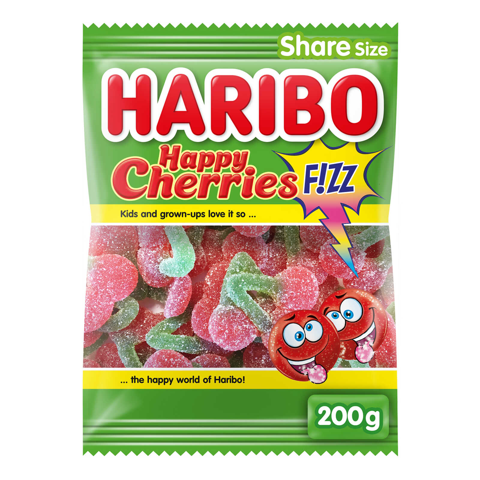 Haribo | Snoepjes | Happy Cherries Fizz | 200 gr | Delhaize