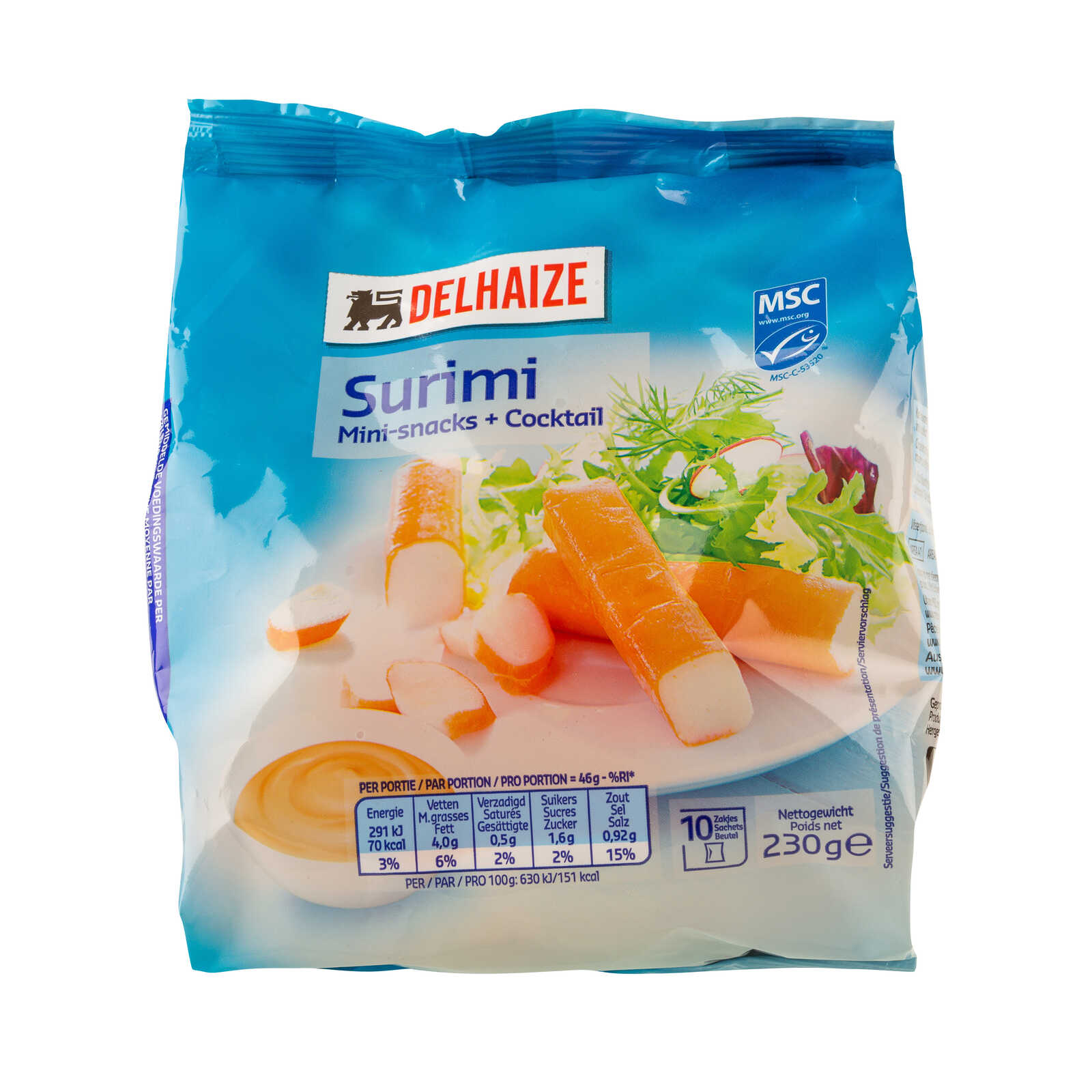 Delhaize | Surimi | Mini-snacks | Sauce cocktail | 230 gr | Delhaize