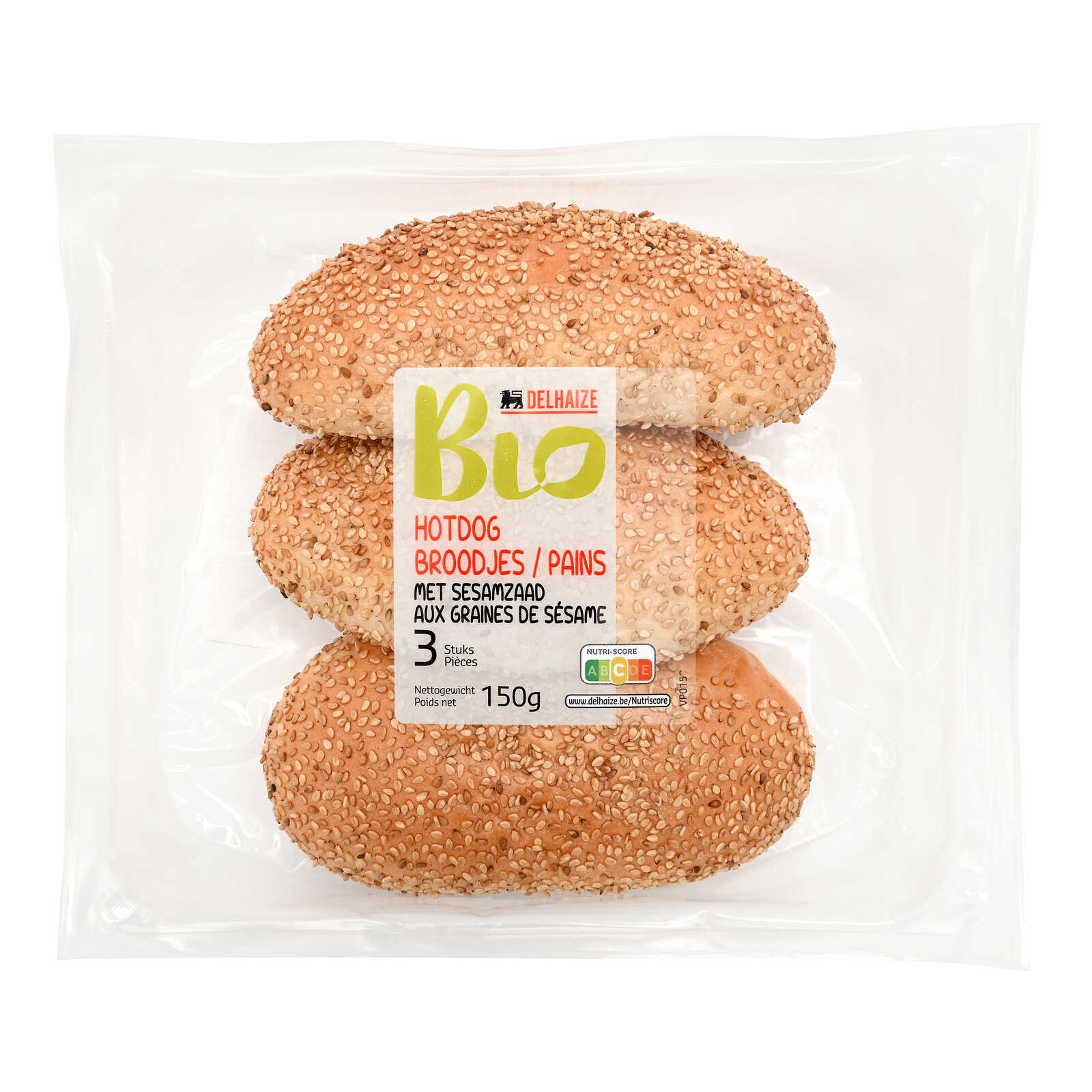 Delhaize | Bio | Pain | Hot Dog | Sésame | Bio | 3 x 50 gr | Delhaize