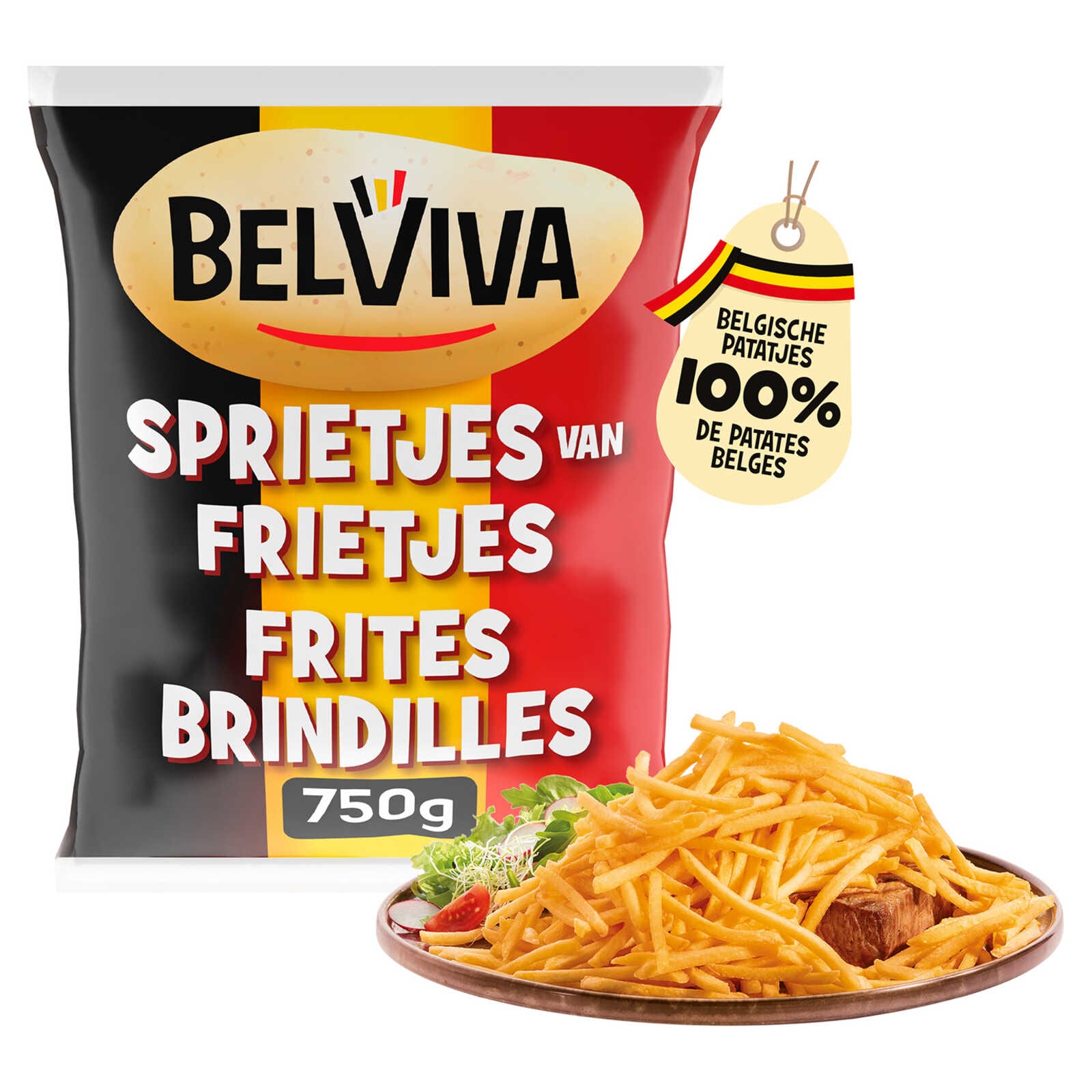 Belviva | Frites | Brindilles | 750 gr | Delhaize