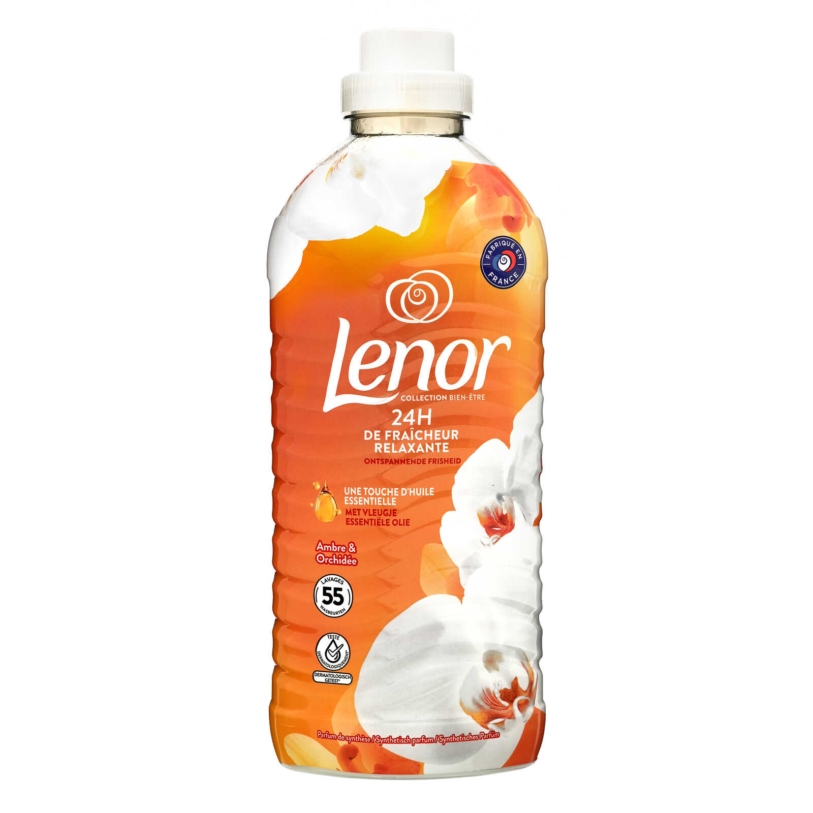 Lenor | Adoucissant | Liquide | Ambre & Orchidée | 1,155L | 55DS ...