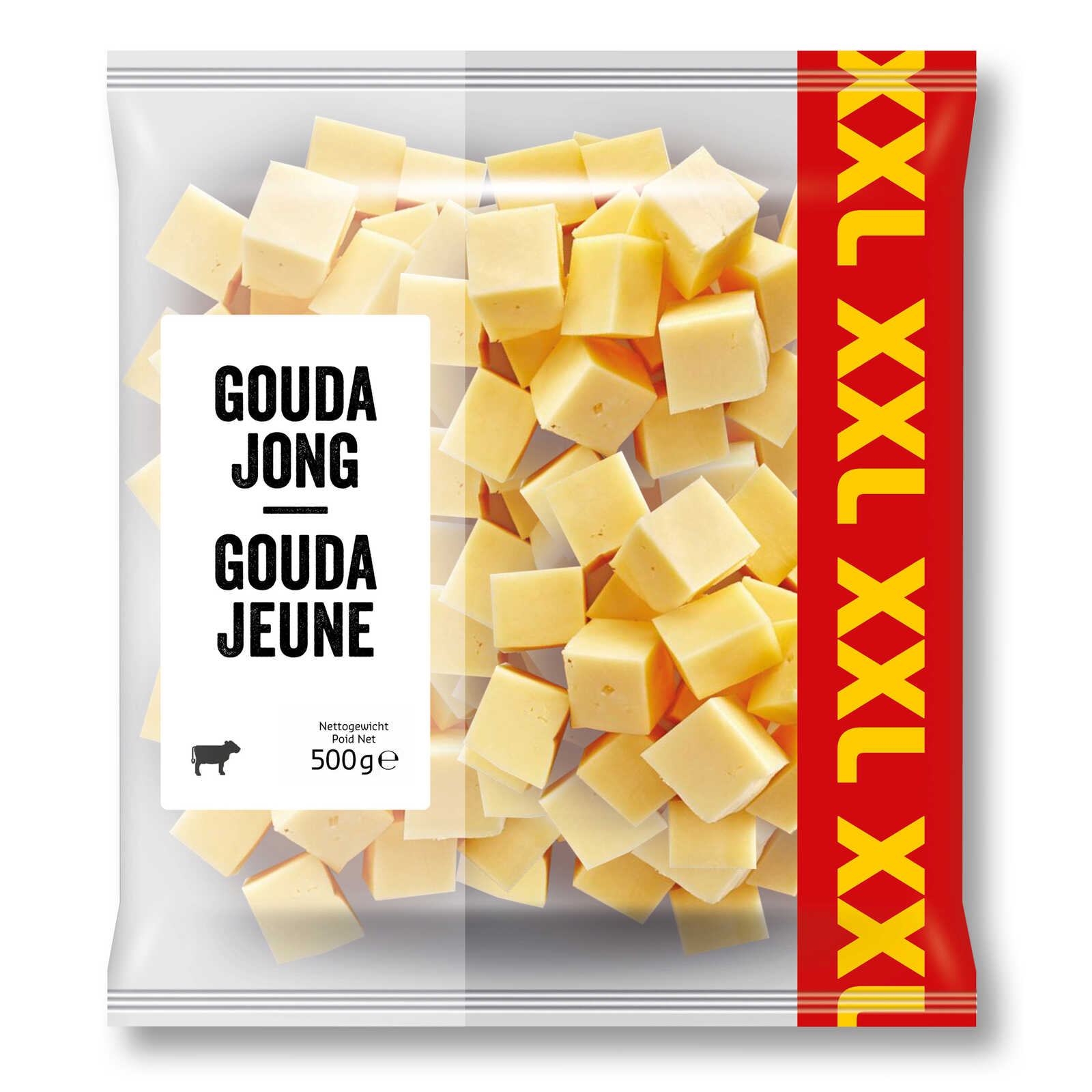 XXL Design | Gouda | Jeune | Cubes | 500 gr | Delhaize